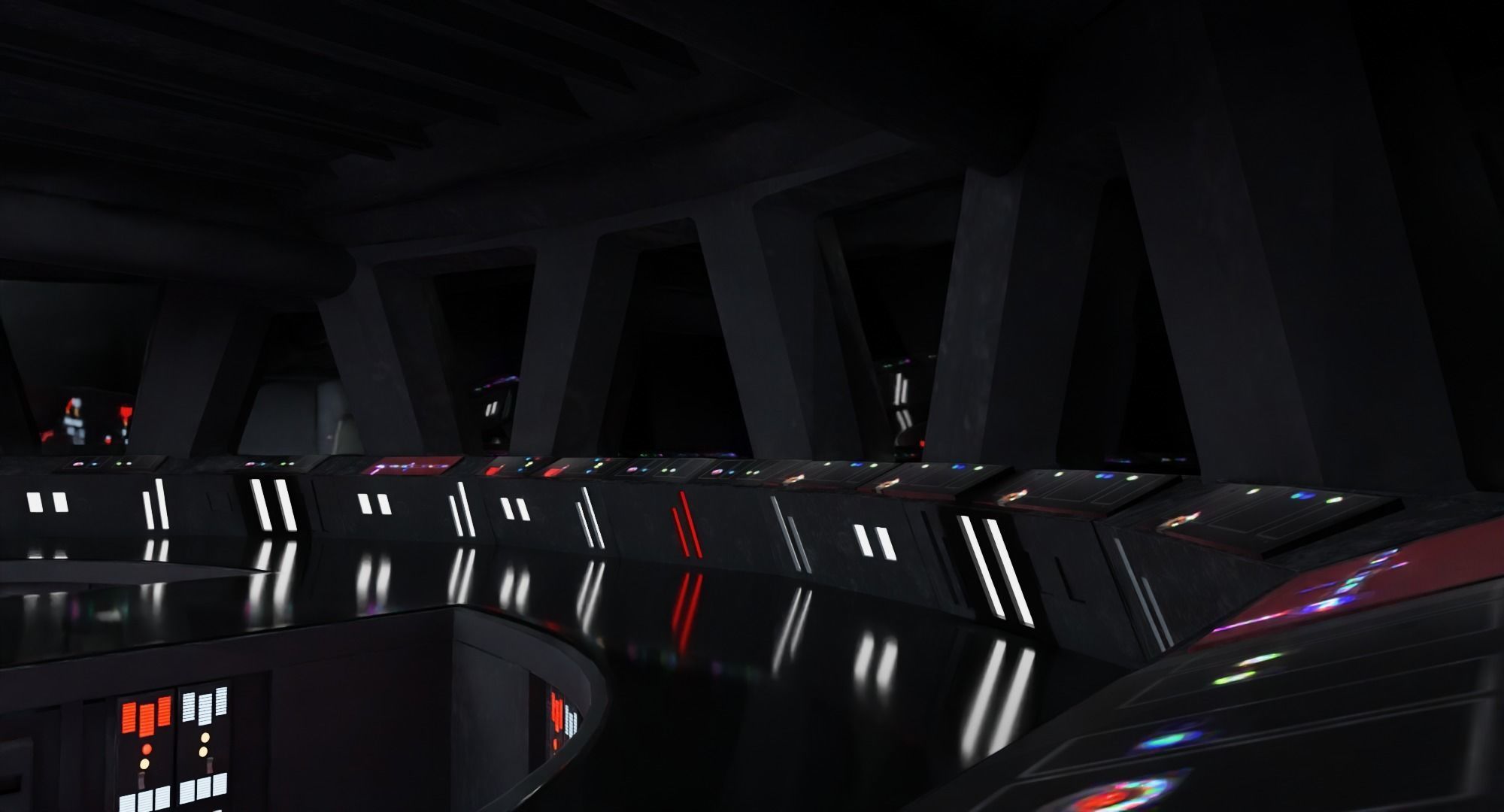 3D model Star Destroyer Bridge - Star Wars VR / AR / low-poly | CGTrader