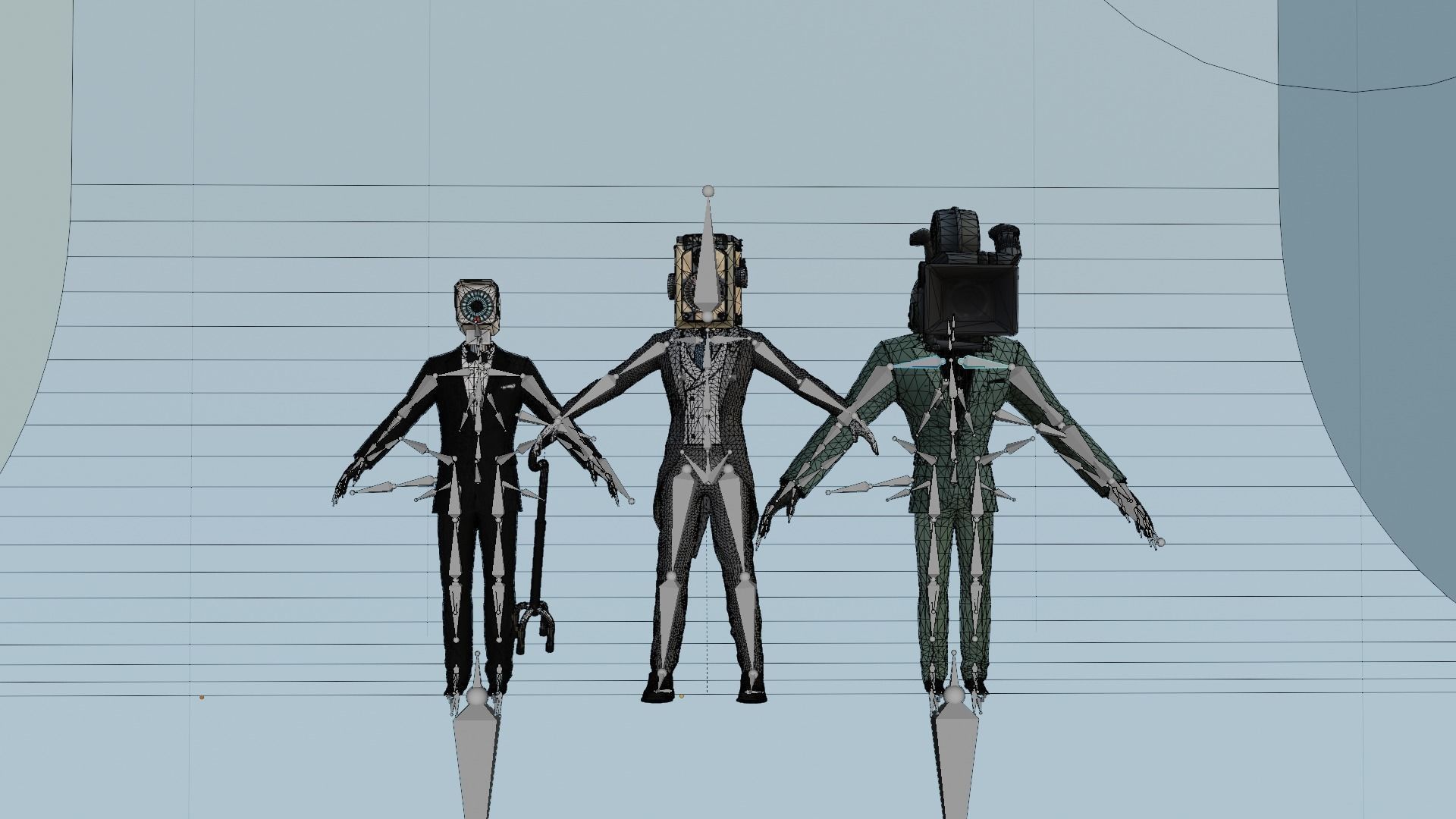 Skibidi toilet Camera Men 3D model rigged | CGTrader