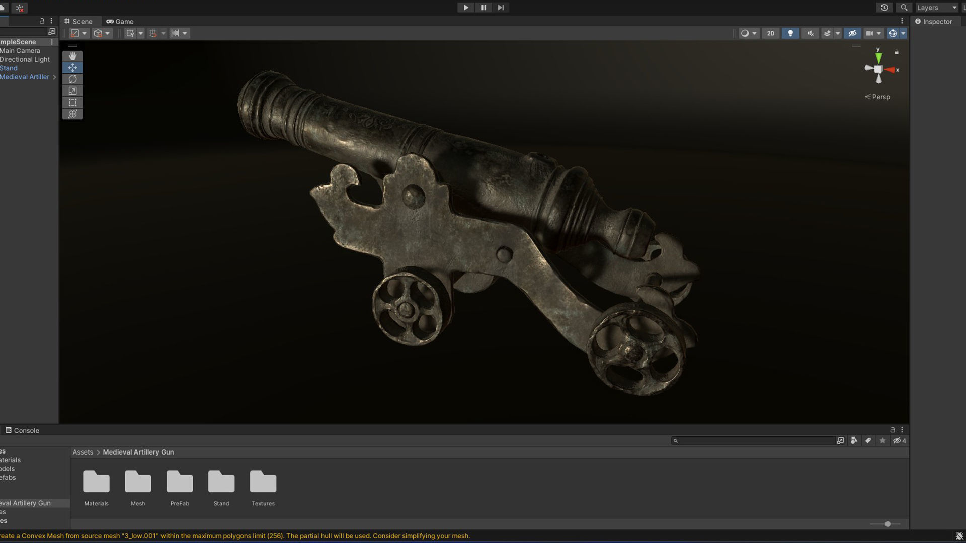 3D model Medieval Artillery Gun VR / AR / low-poly | CGTrader