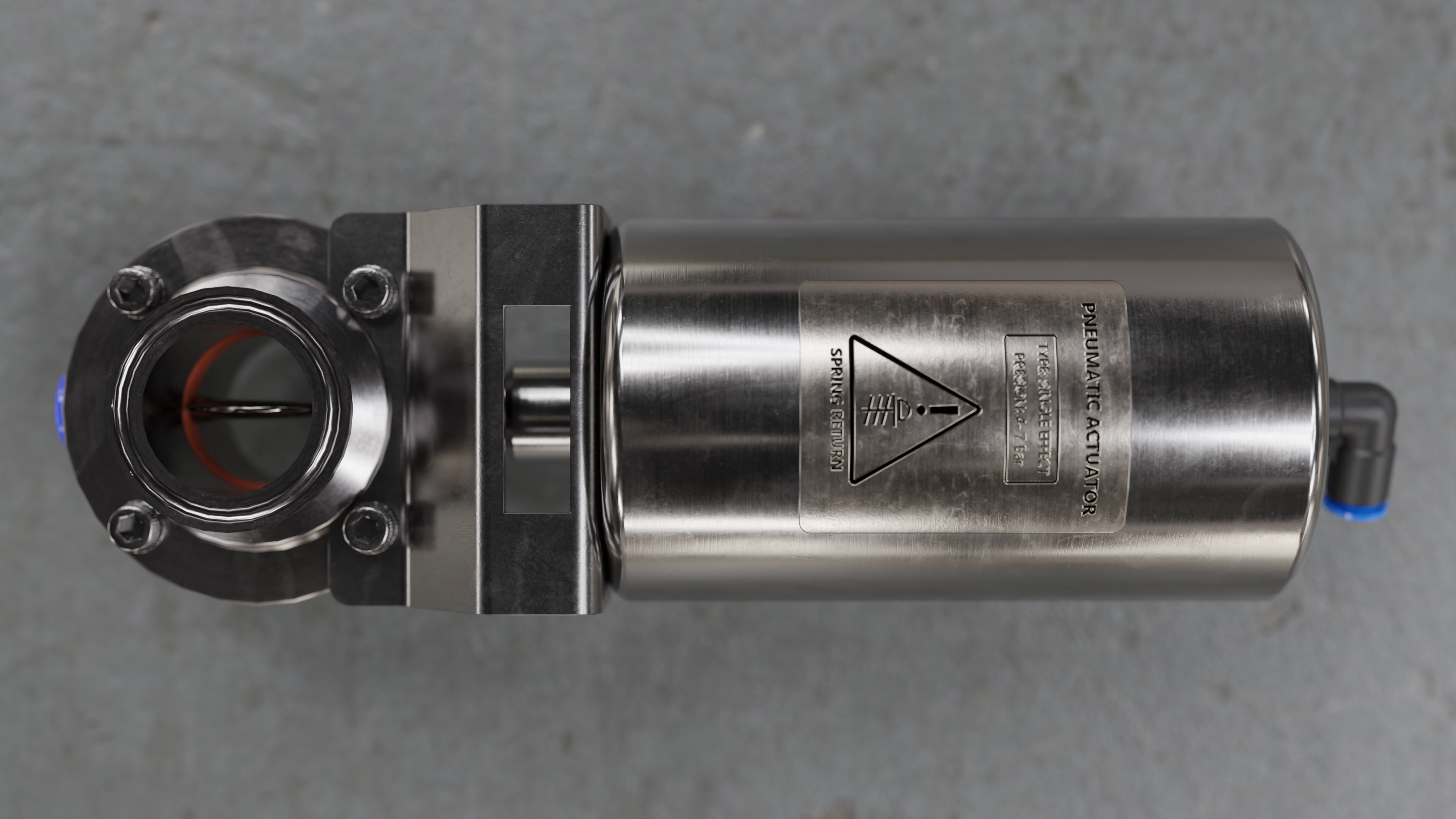 PBR Staileness Pneumatic Actuated Valve - Clamp Conection 3D model ...