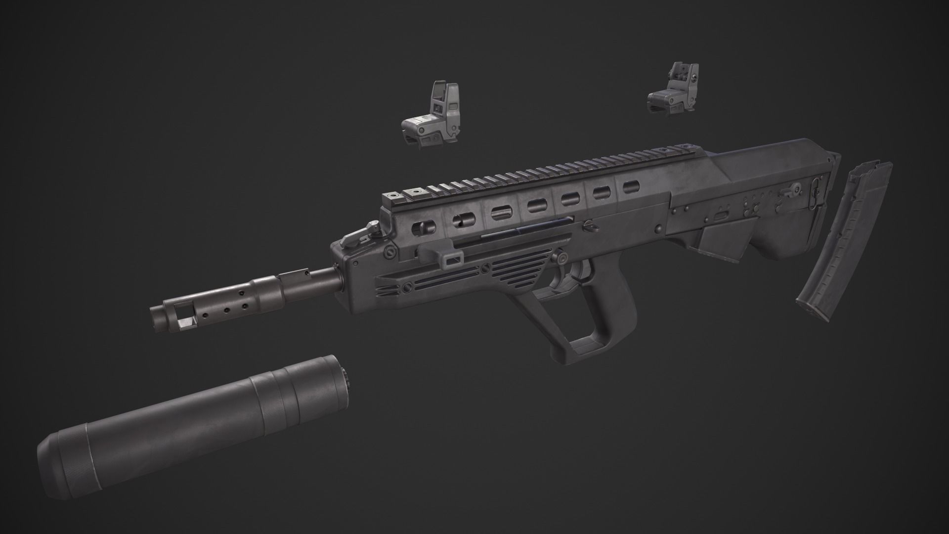 3D model Malyuk Vulcan Rifle VR / AR / low-poly | CGTrader