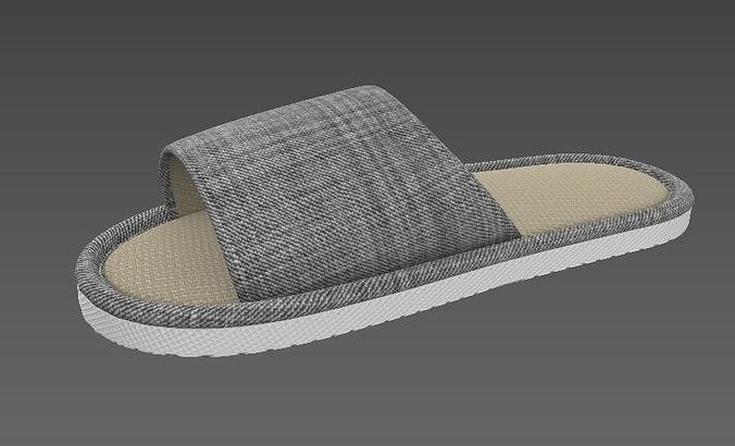 3D model Linen Slippers Slides 3D modeling VR / AR / low-poly | CGTrader