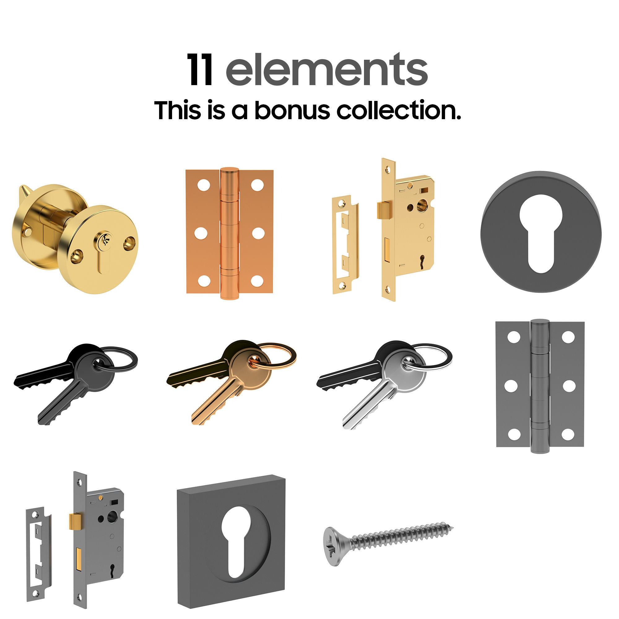 100 Door Handles Collection 3D model | CGTrader