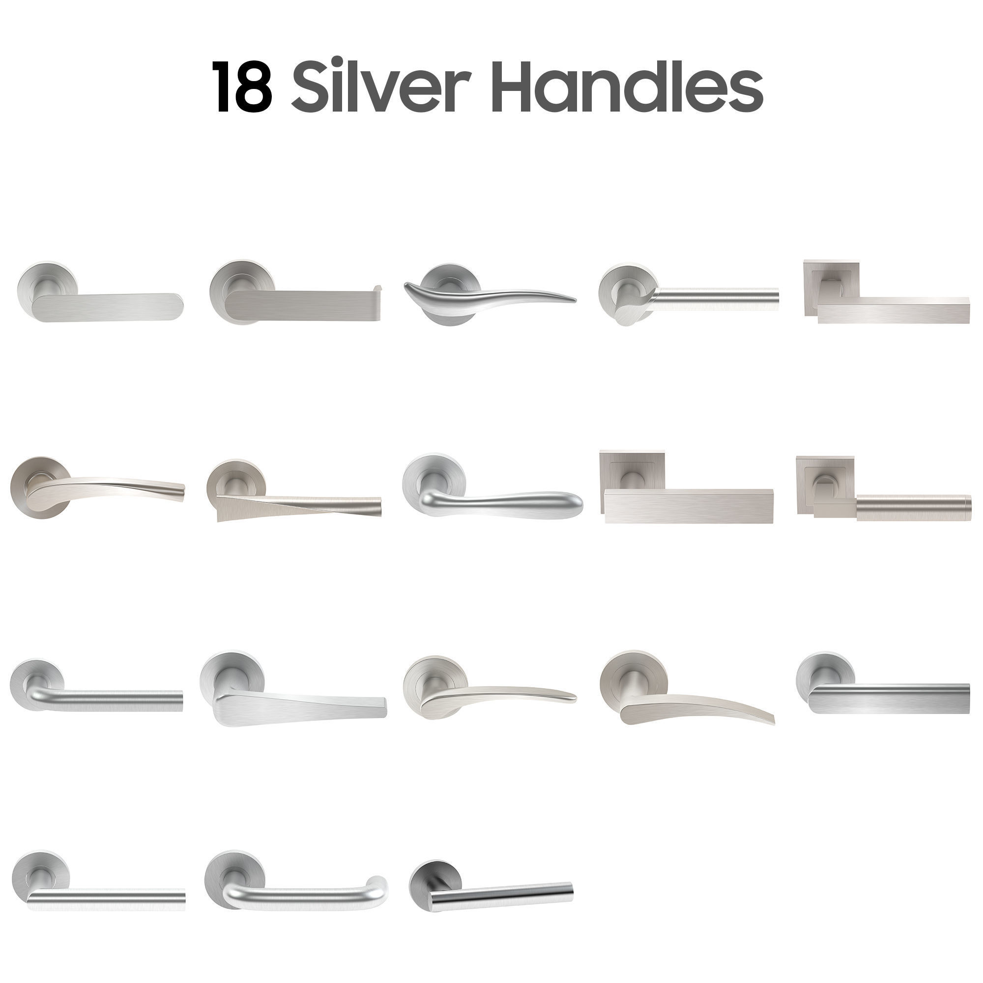 100 Door Handles Collection 3D model | CGTrader