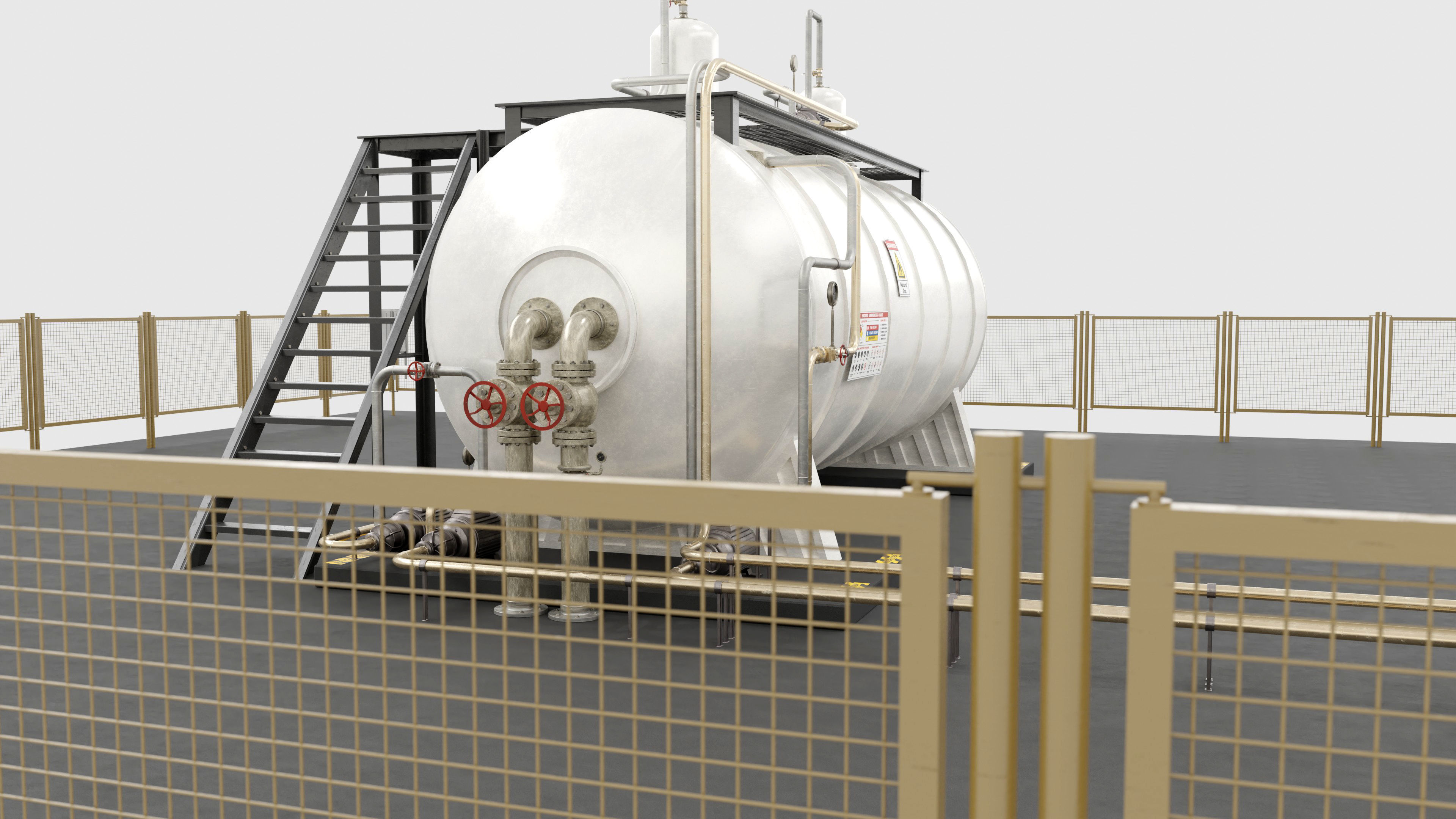Steam Boiler Refinery Industrial 3D model | CGTrader