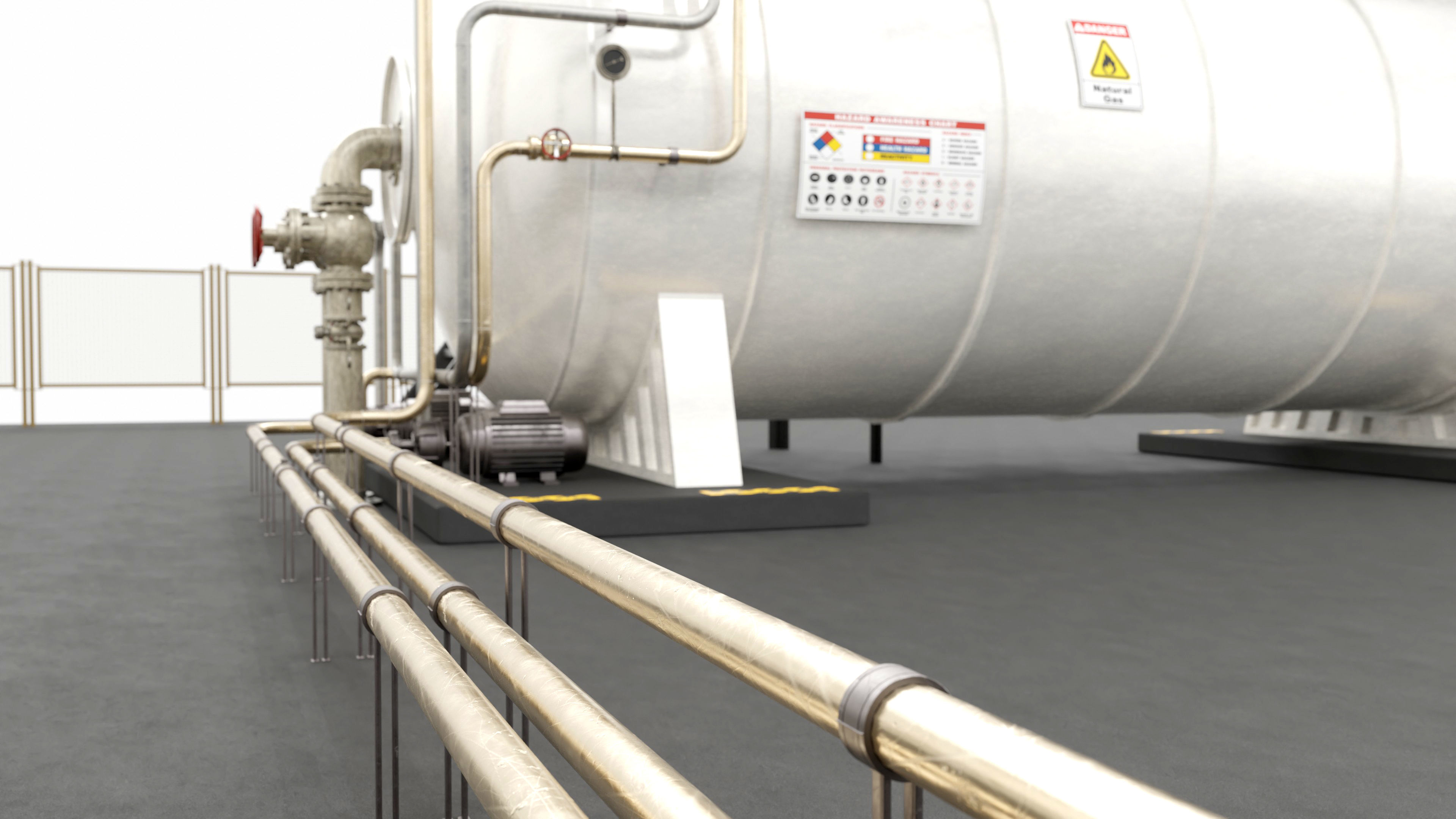 Steam Boiler Refinery Industrial 3D model | CGTrader