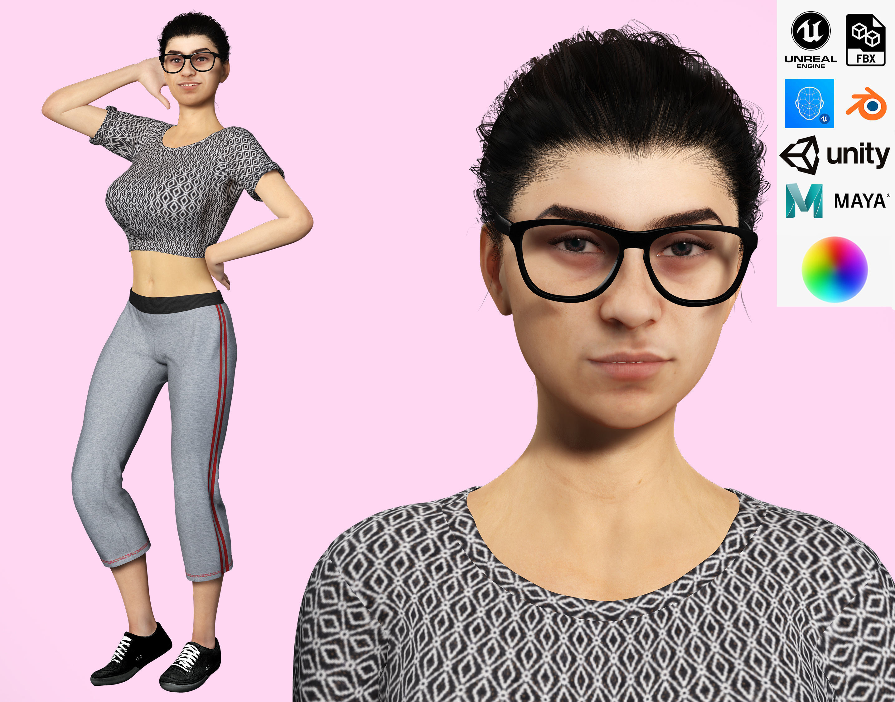 3D model Mia khalifa-3D Model VR / AR / low-poly | CGTrader