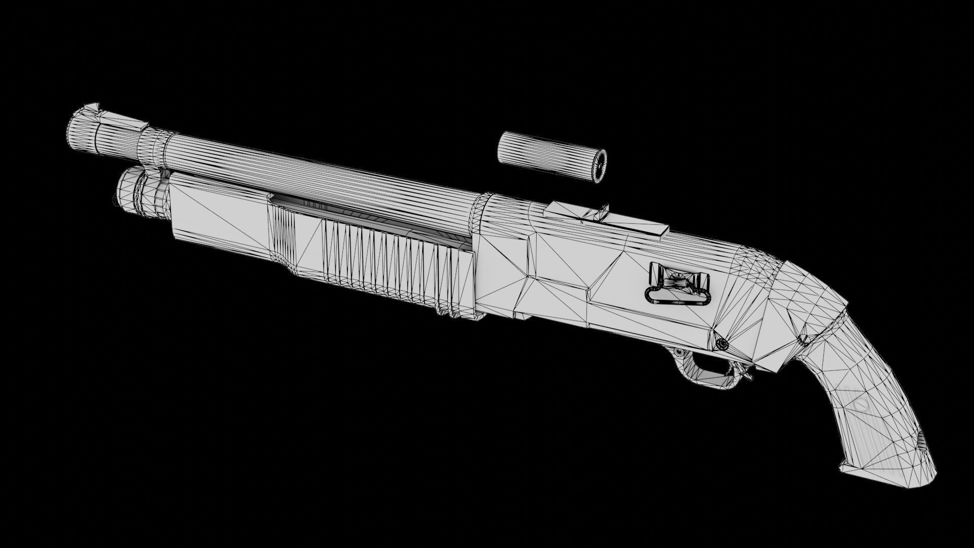 3D model KS-23M Soviet Shotgun VR / AR / low-poly | CGTrader