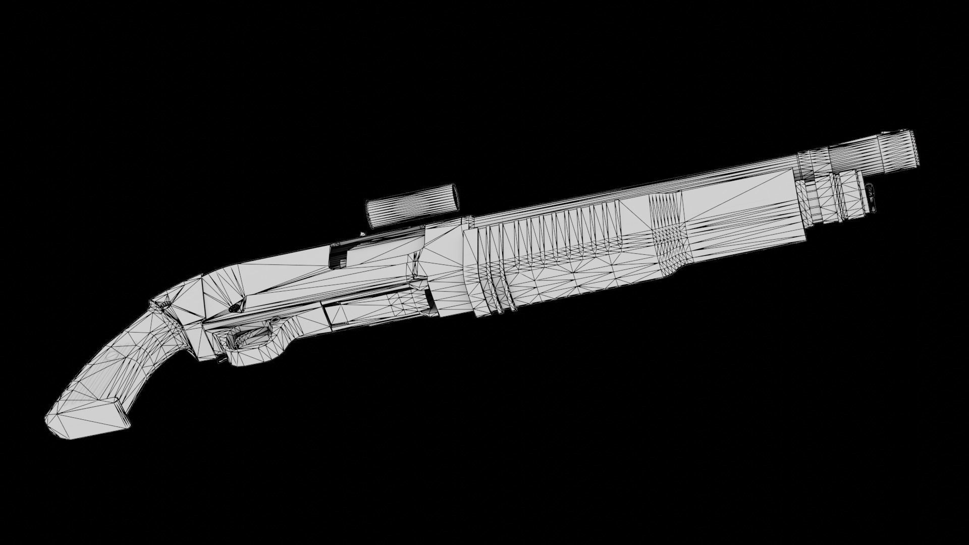 3D model KS-23M Soviet Shotgun VR / AR / low-poly | CGTrader