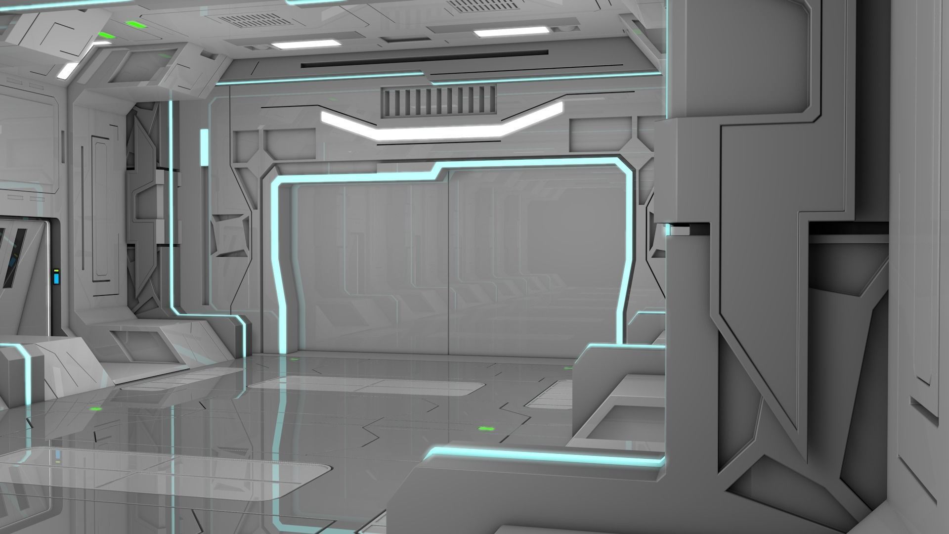 Sci Fi Interior 3D model | CGTrader