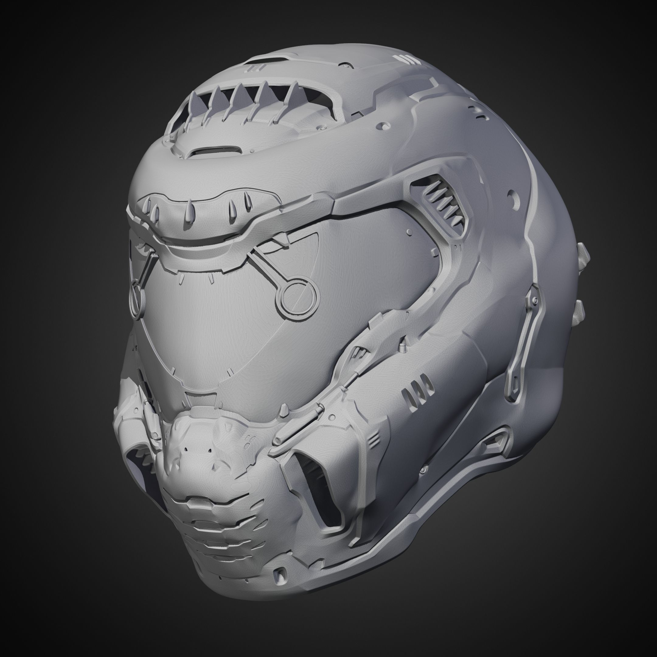 Doom Guy Helmet for Cosplay 3D model 3D printable | CGTrader