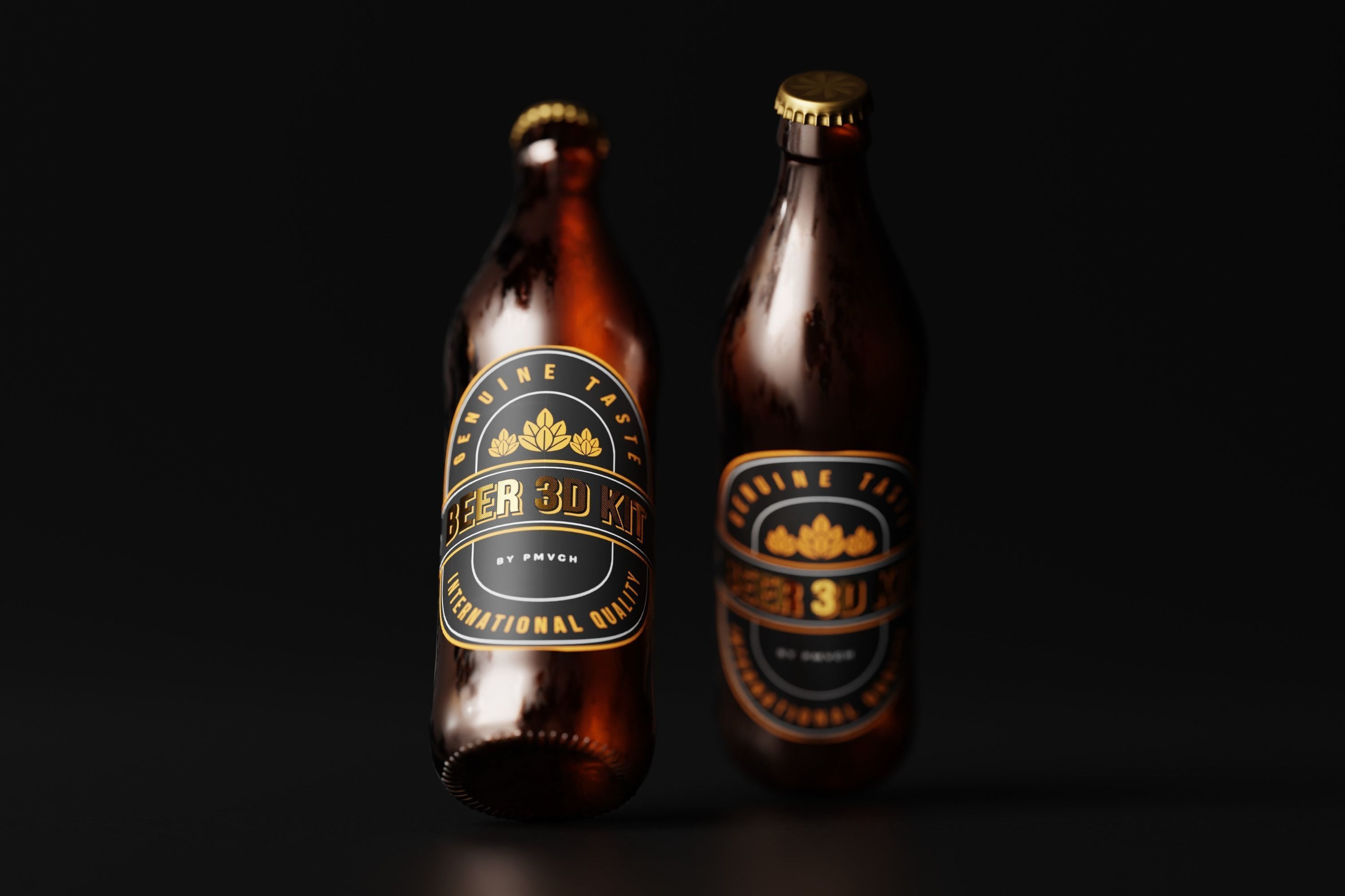 3D model Euro Beer Bottle VR / AR / low-poly | CGTrader