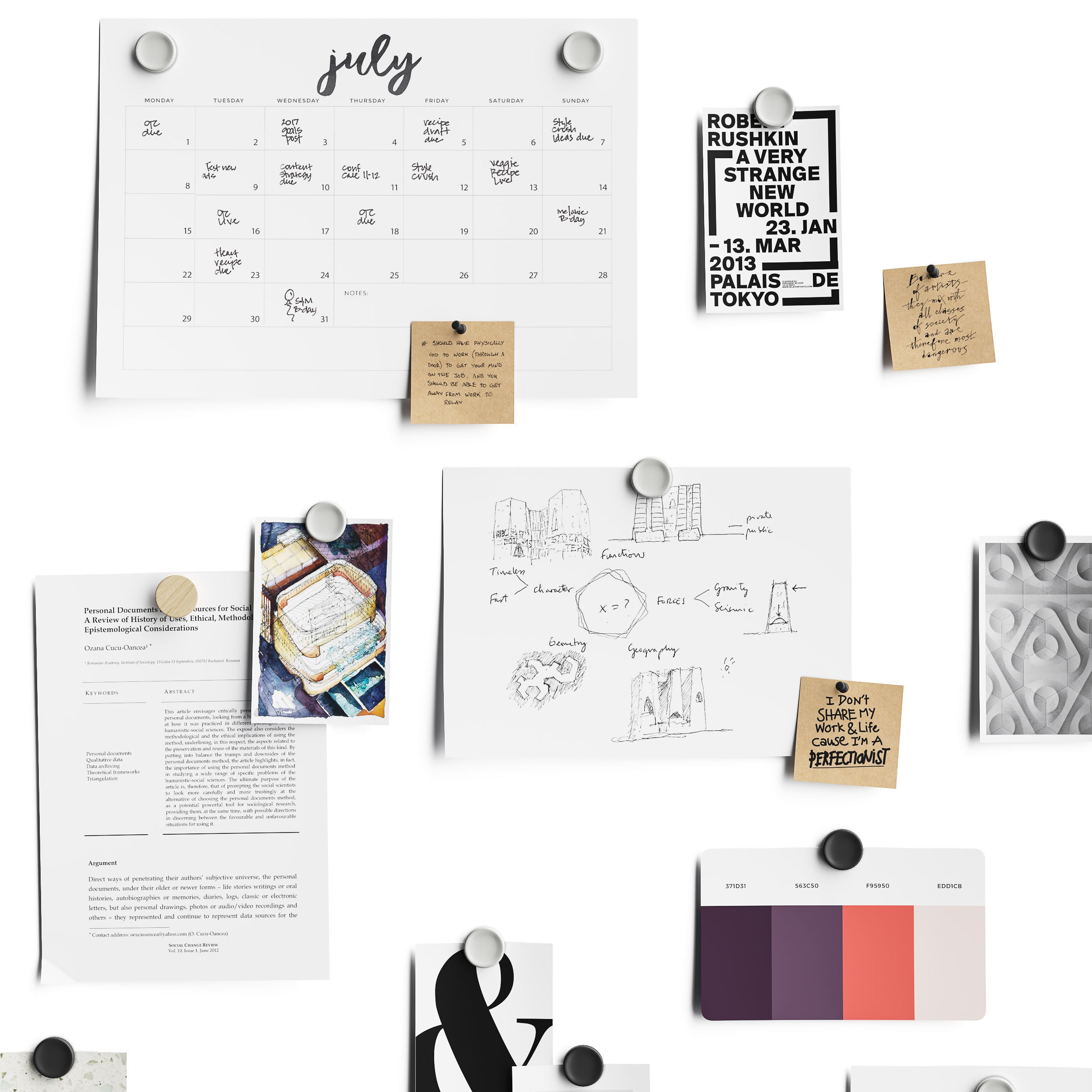 3D model Moodboard Stickers Set 1 VR / AR / low-poly | CGTrader