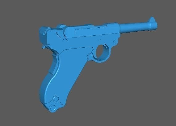 LUGER FOR ACTION FIGURES 3D PRINT MODEL 3D model 3D printable | CGTrader