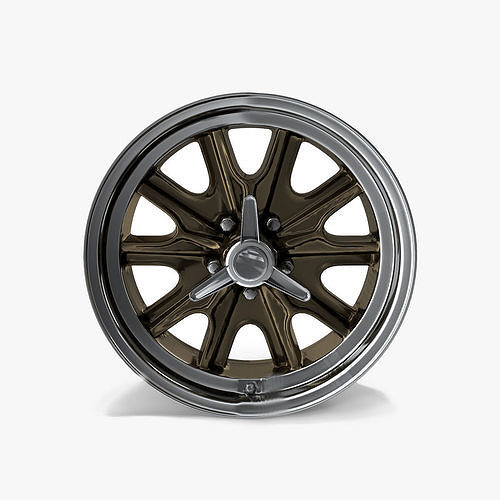 Legendary Wheel Co HB45 Alloy Wheel 17x8 Gold Haze Machined 3D model ...