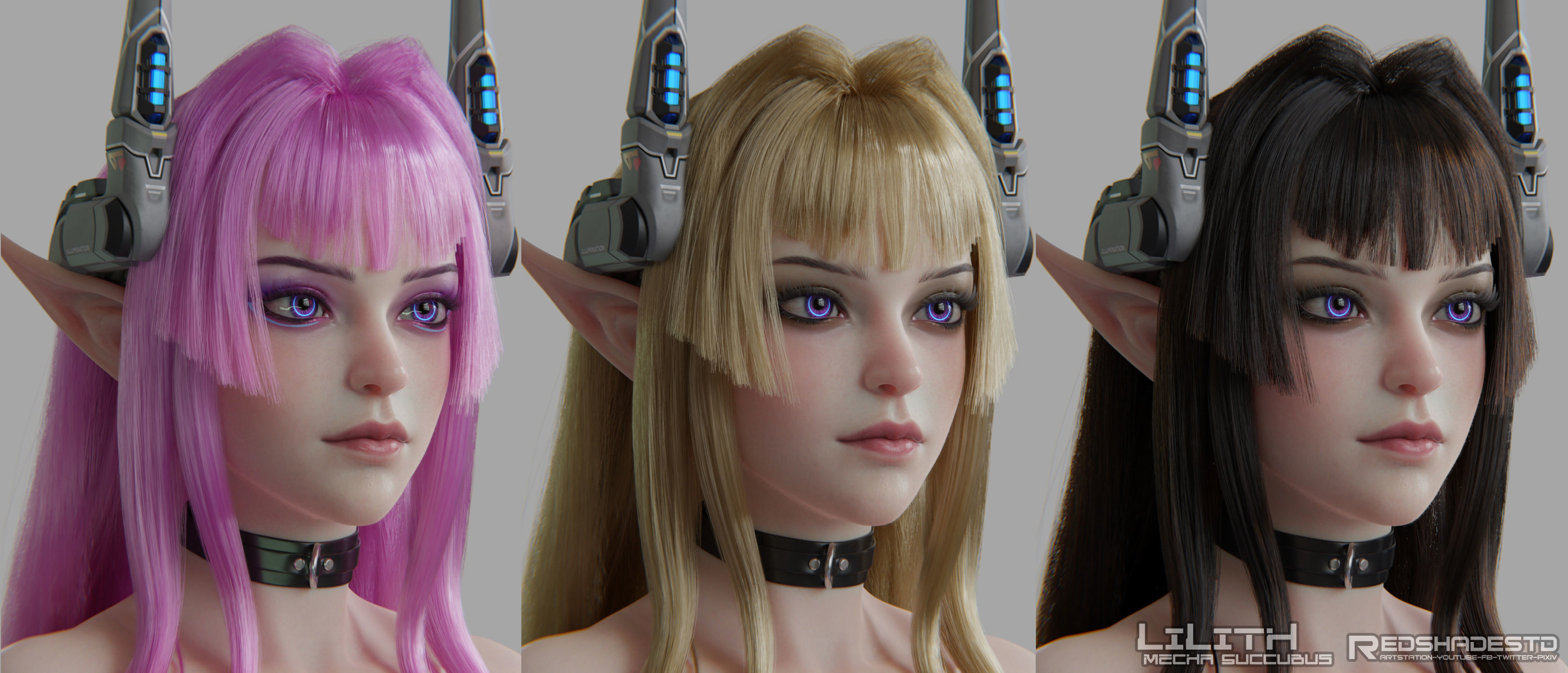 Lilith - Mecha Succubus Human Form Project Files 3D model rigged | CGTrader