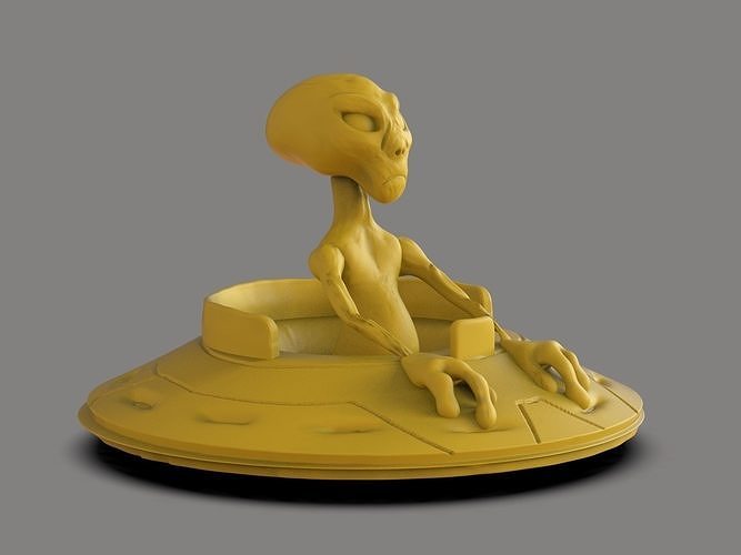 Alien and Ufo Phone holder 3D model 3D printable | CGTrader