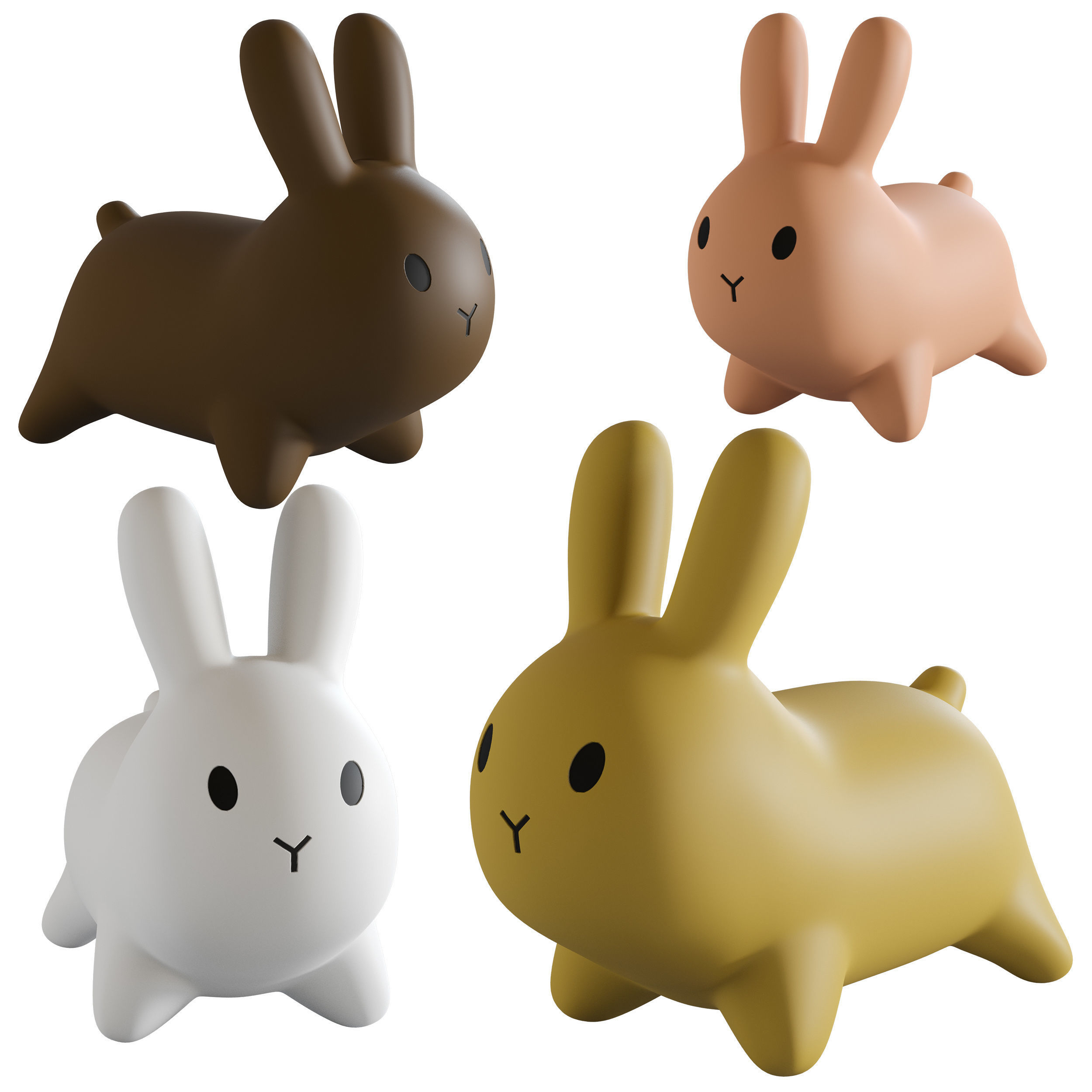 Cartoon Rabbit Stool 3D model | CGTrader