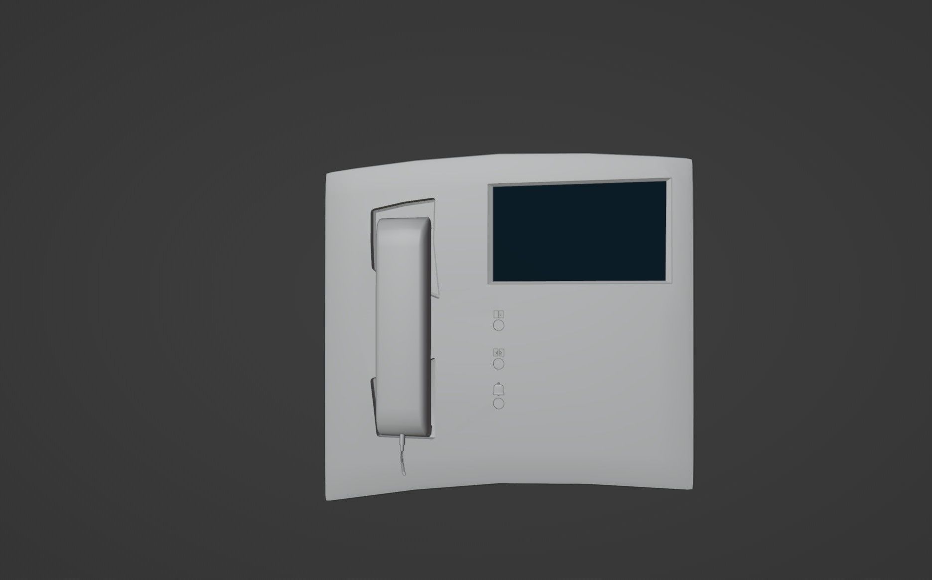 White intercom with screen 3D model | CGTrader