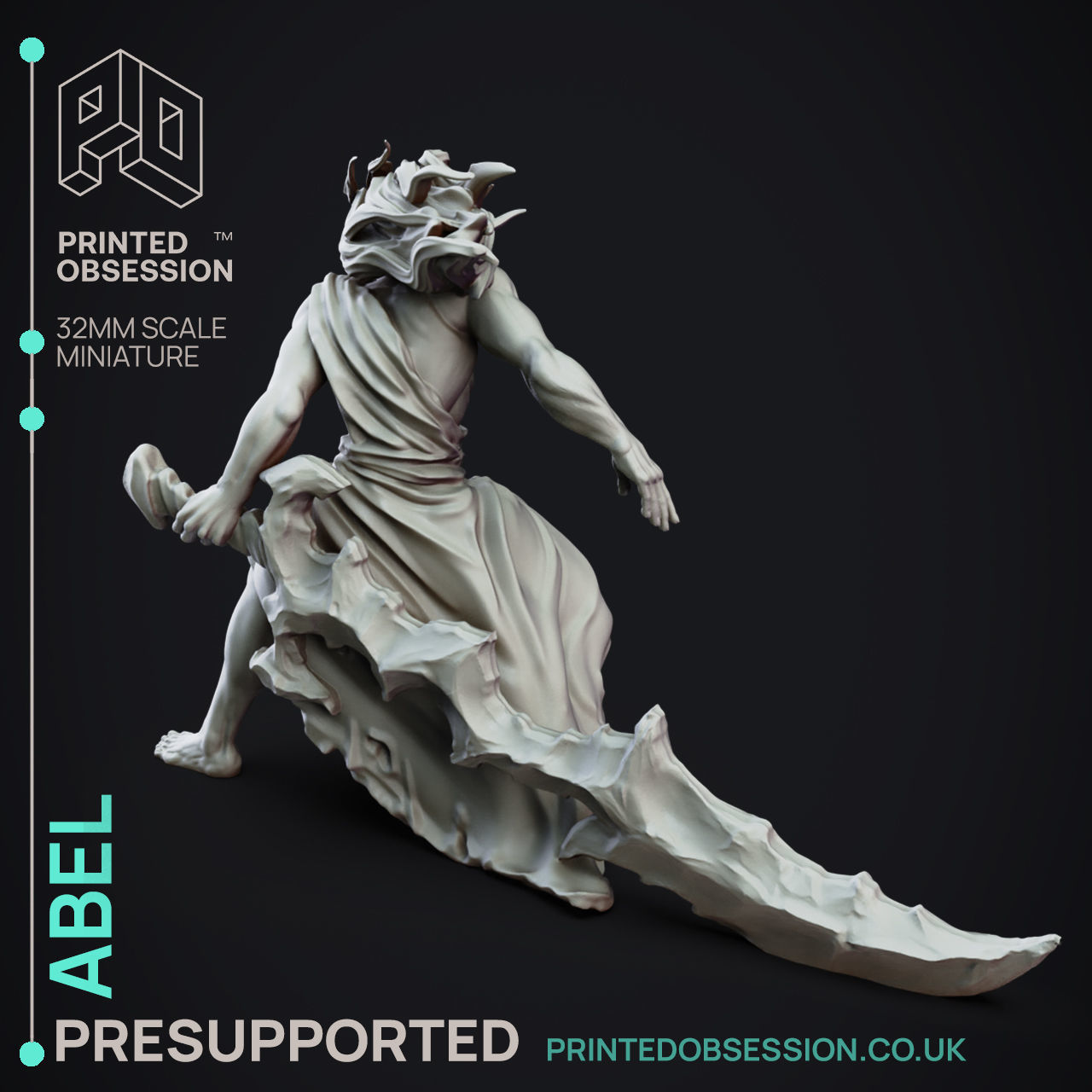 Abel - 3D Printable TTRPG - PRESUPPORTED - 32mm Scale 3D model 3D ...