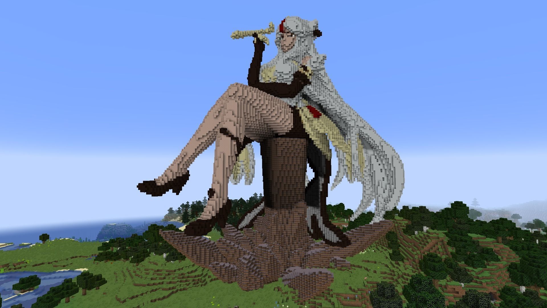 Anime Sitting Girl Minecarft Schematic free VR / AR / low-poly 3D model ...