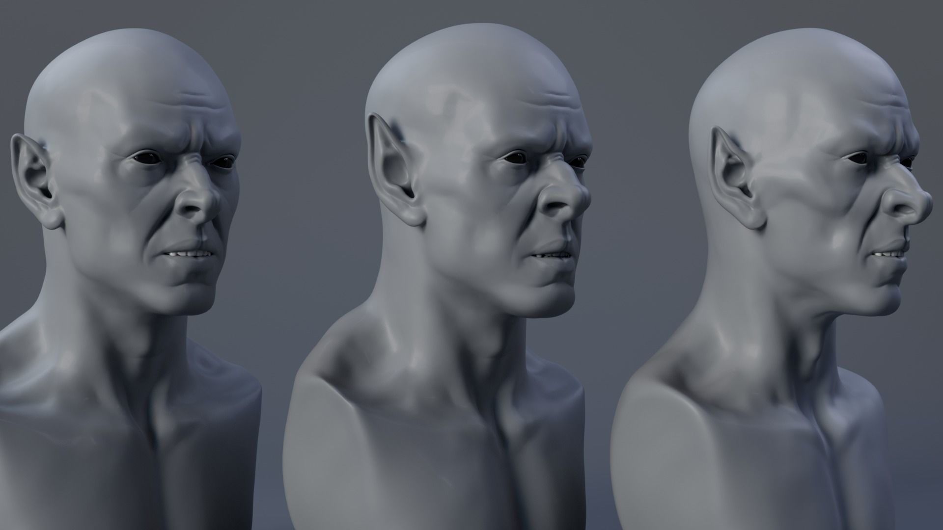 Vampire Head Basemesh 3D model | CGTrader