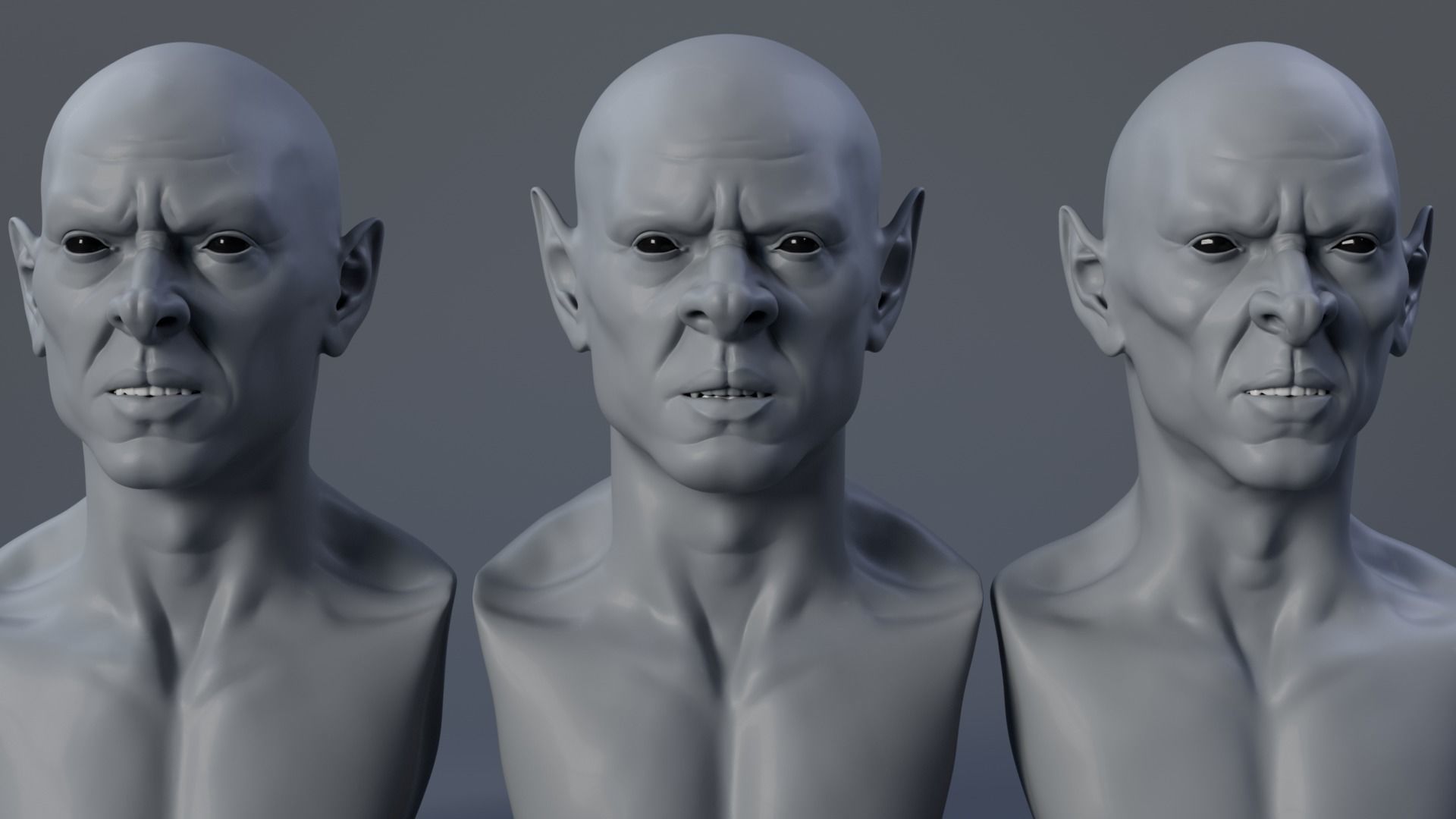 Vampire Head Basemesh 3D model | CGTrader