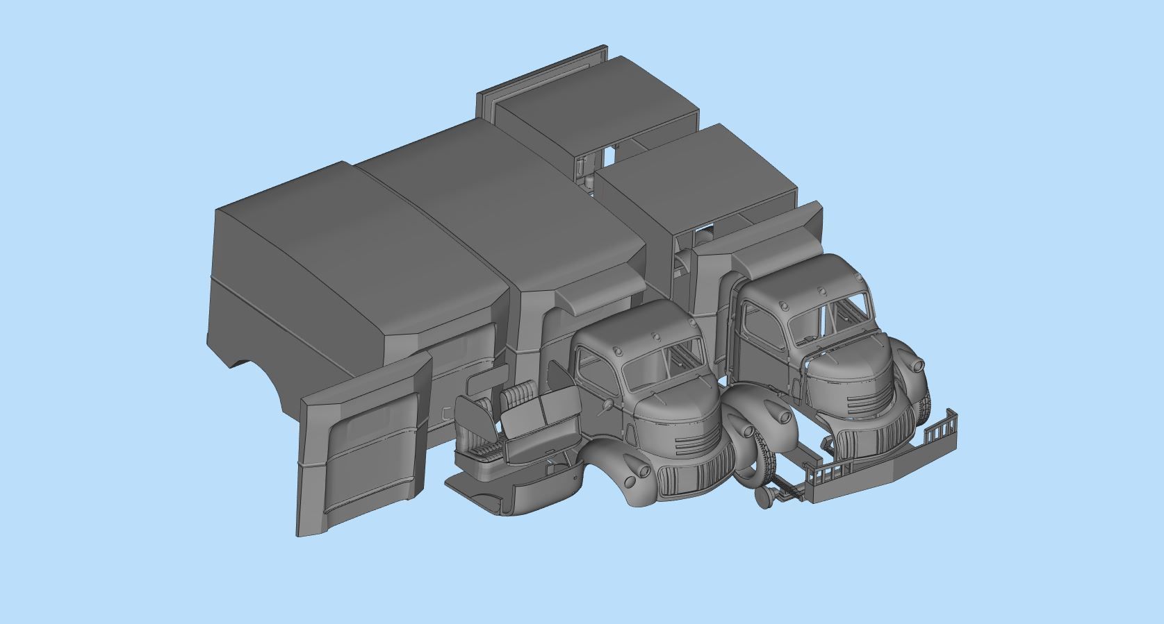 Printable Body Truck 41 46 Coe Jeepers Creepers STL file 3D model 3D ...