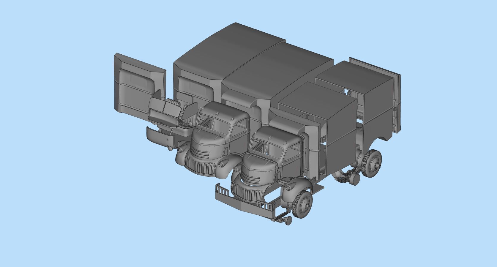 Printable Body Truck 41 46 Coe Jeepers Creepers STL file 3D model 3D ...