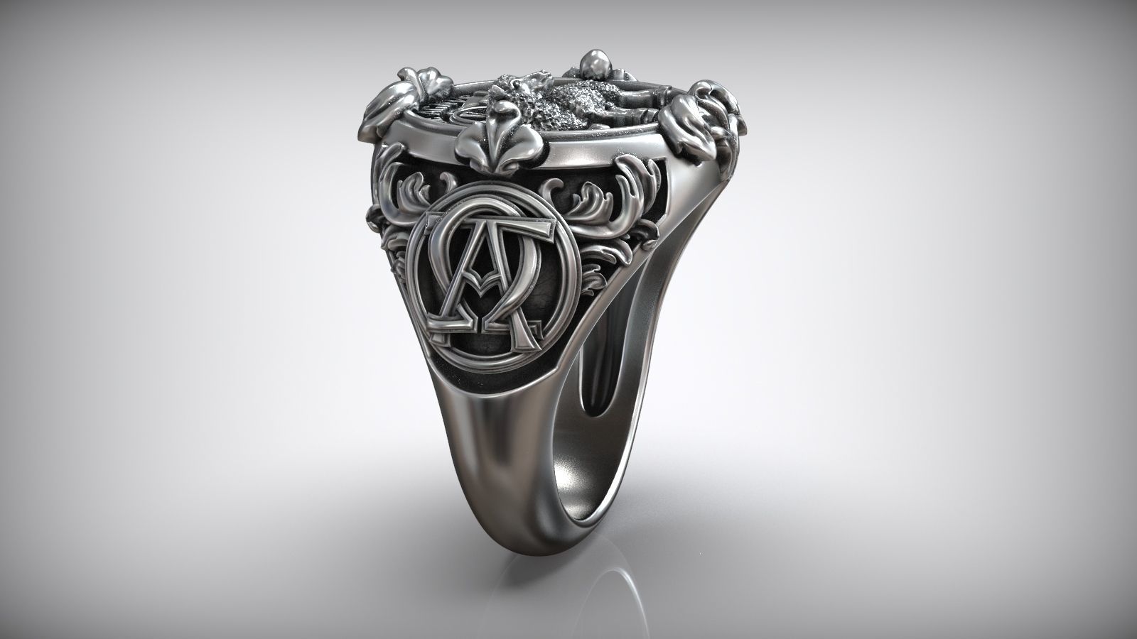Lamb of God Agnus Dei Christian Jesus Christ Ring 3D model 3D printable ...