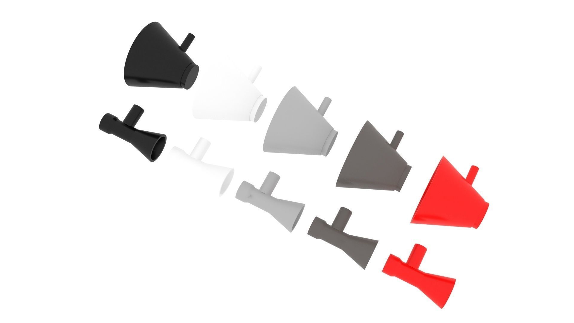 Lego Megaphones Set 3D model | CGTrader