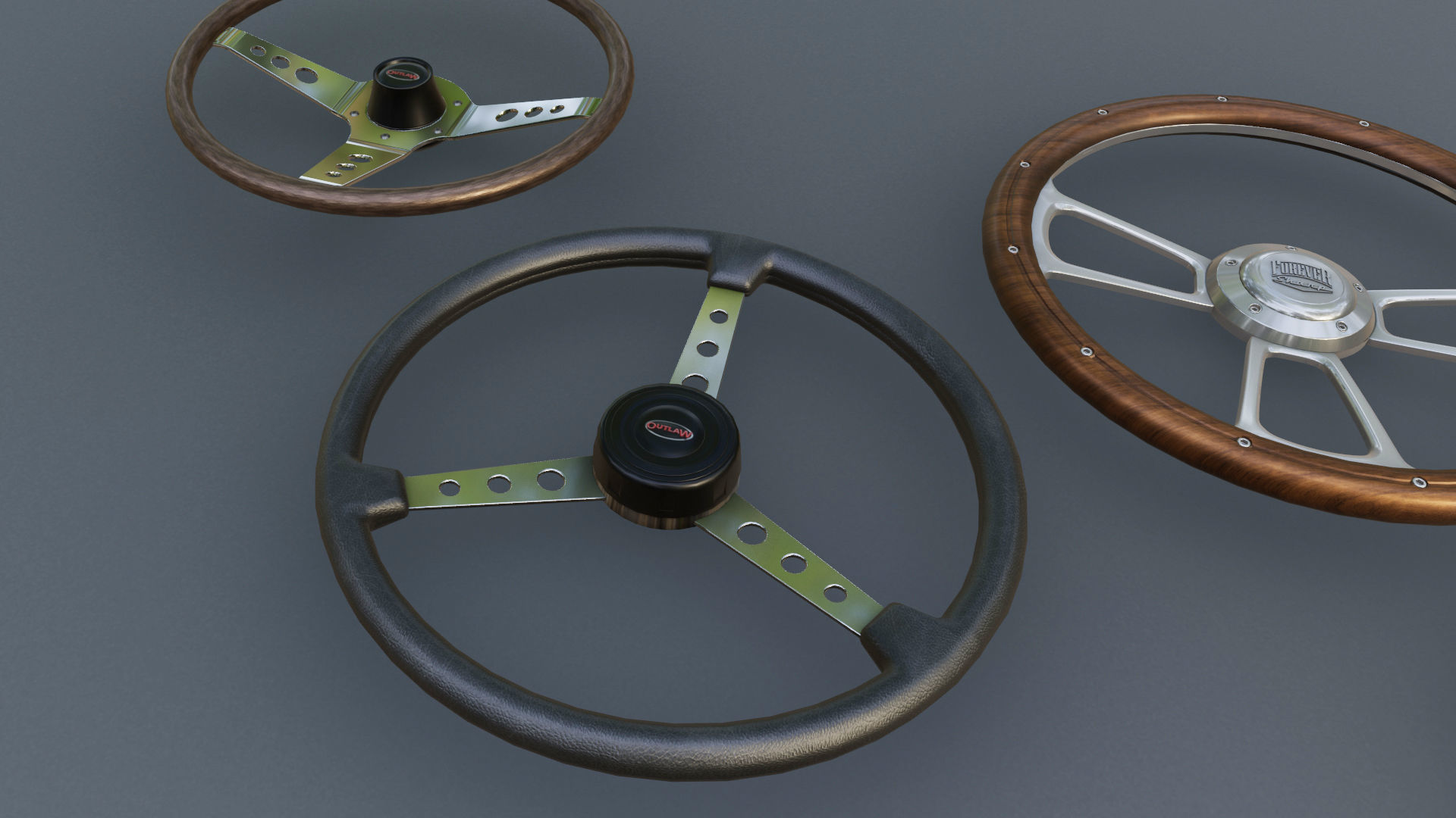 Vintage Steering Wheels 3D model | CGTrader