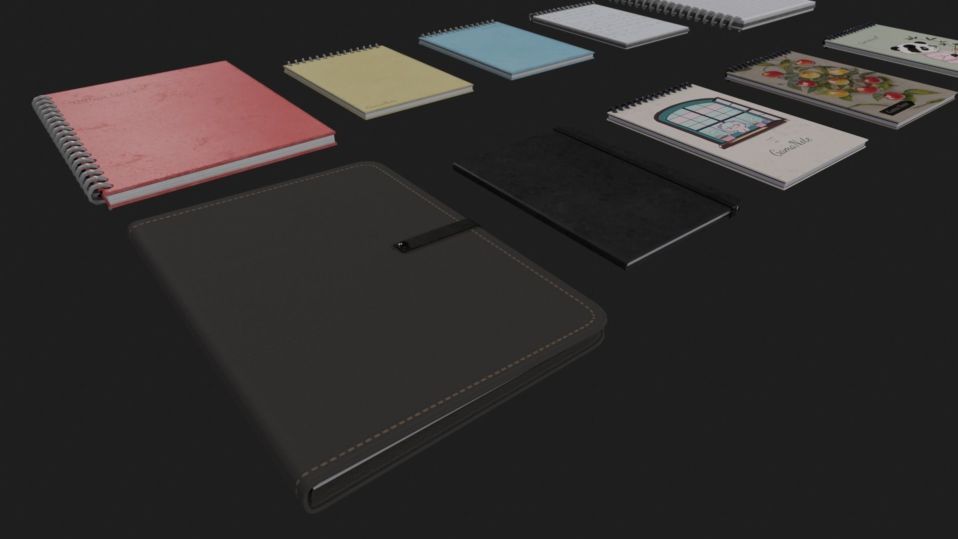 3D model Notebooks VR / AR / low-poly | CGTrader