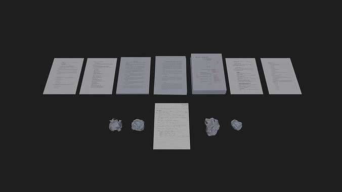 Papers and Bulk Paper free VR / AR / low-poly 3D model | CGTrader
