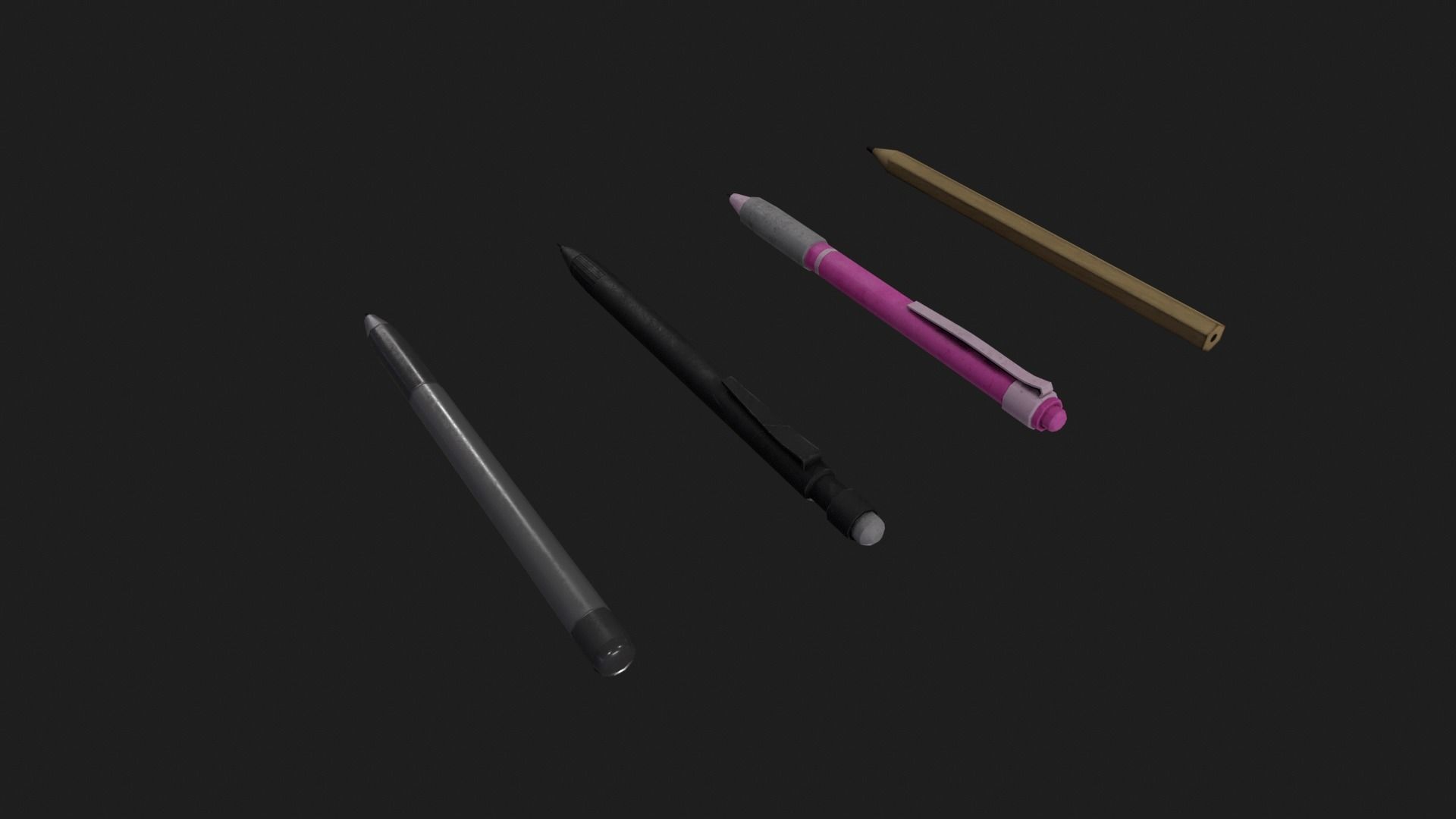 Pens and Pencil free VR / AR / low-poly 3D model | CGTrader