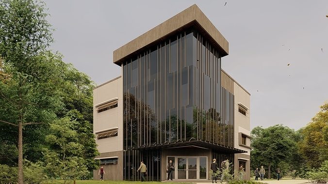 3D model Four Storey Library VR / AR / low-poly | CGTrader