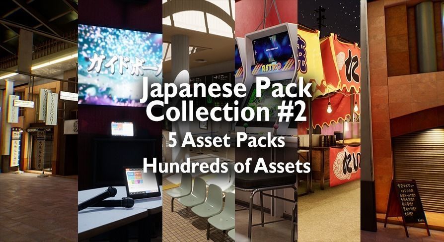 Japanese Pack Collection 2 - 5 High-Quality Asset Packs VR / AR / low ...