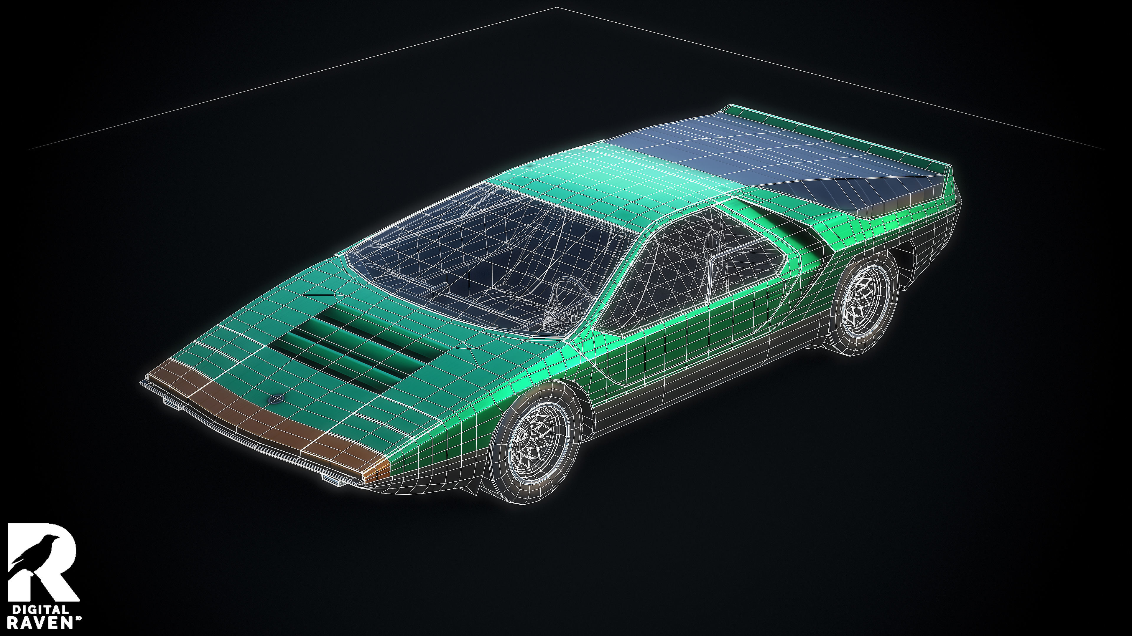 3D model Alfa Romeo Carabo Authentic Car Game Ready VR / AR / low-poly ...