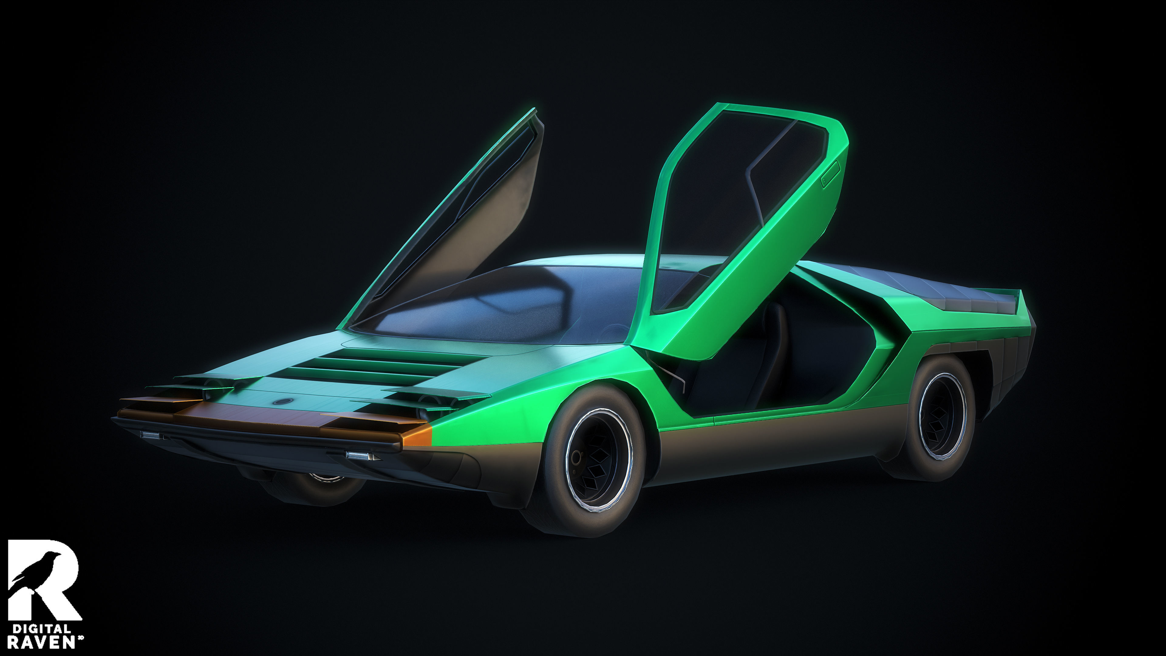 3D model Alfa Romeo Carabo Authentic Car Game Ready VR / AR / low-poly ...