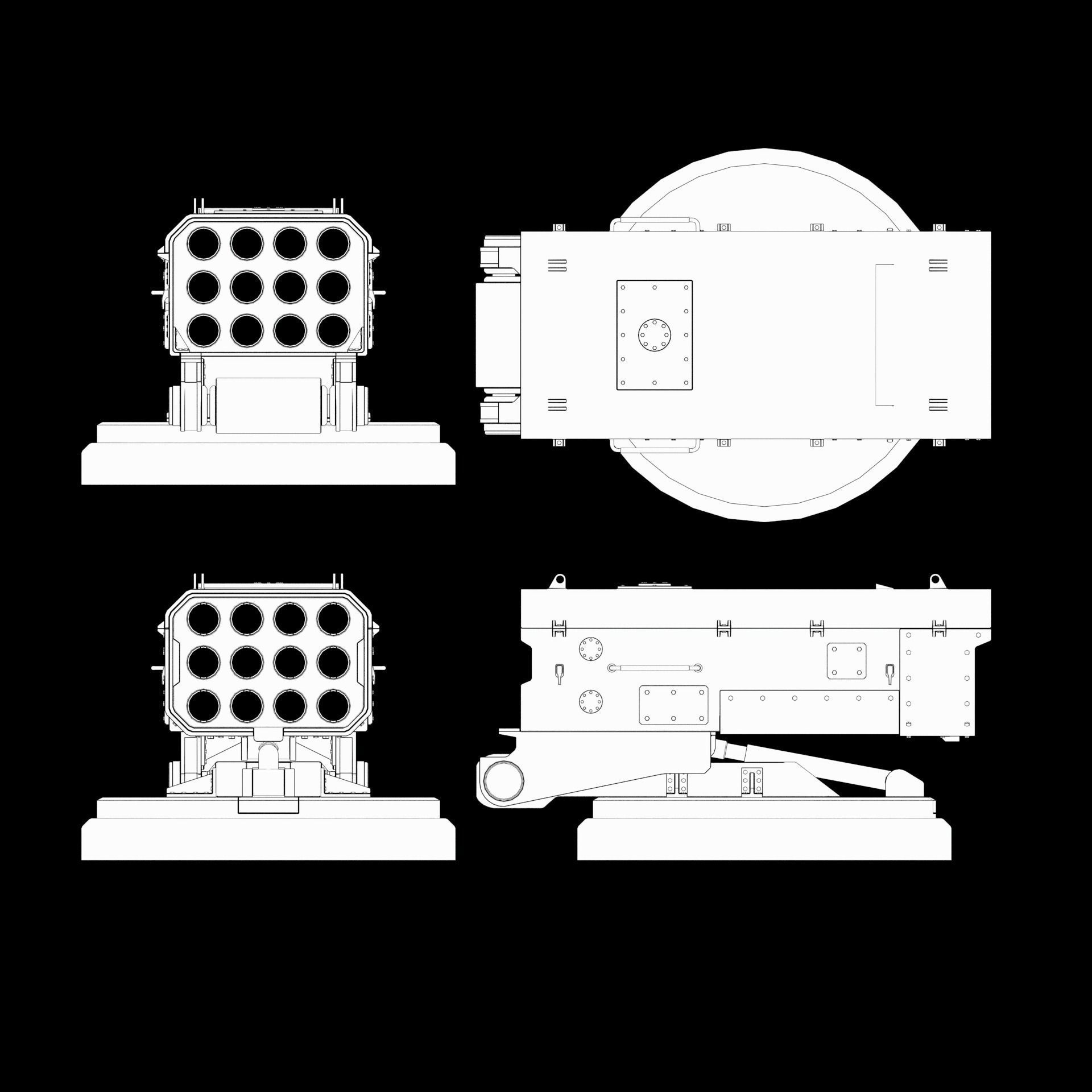 sci-fi missile launcher M-12 3D model | CGTrader