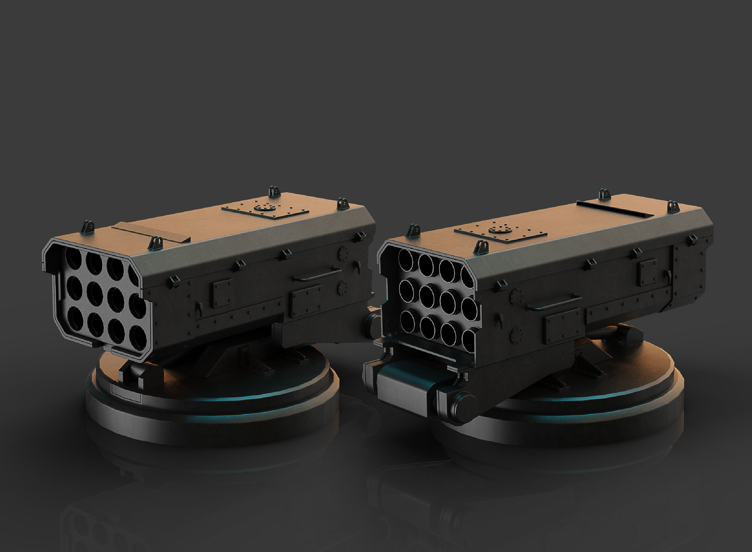 sci-fi missile launcher M-12 3D model | CGTrader