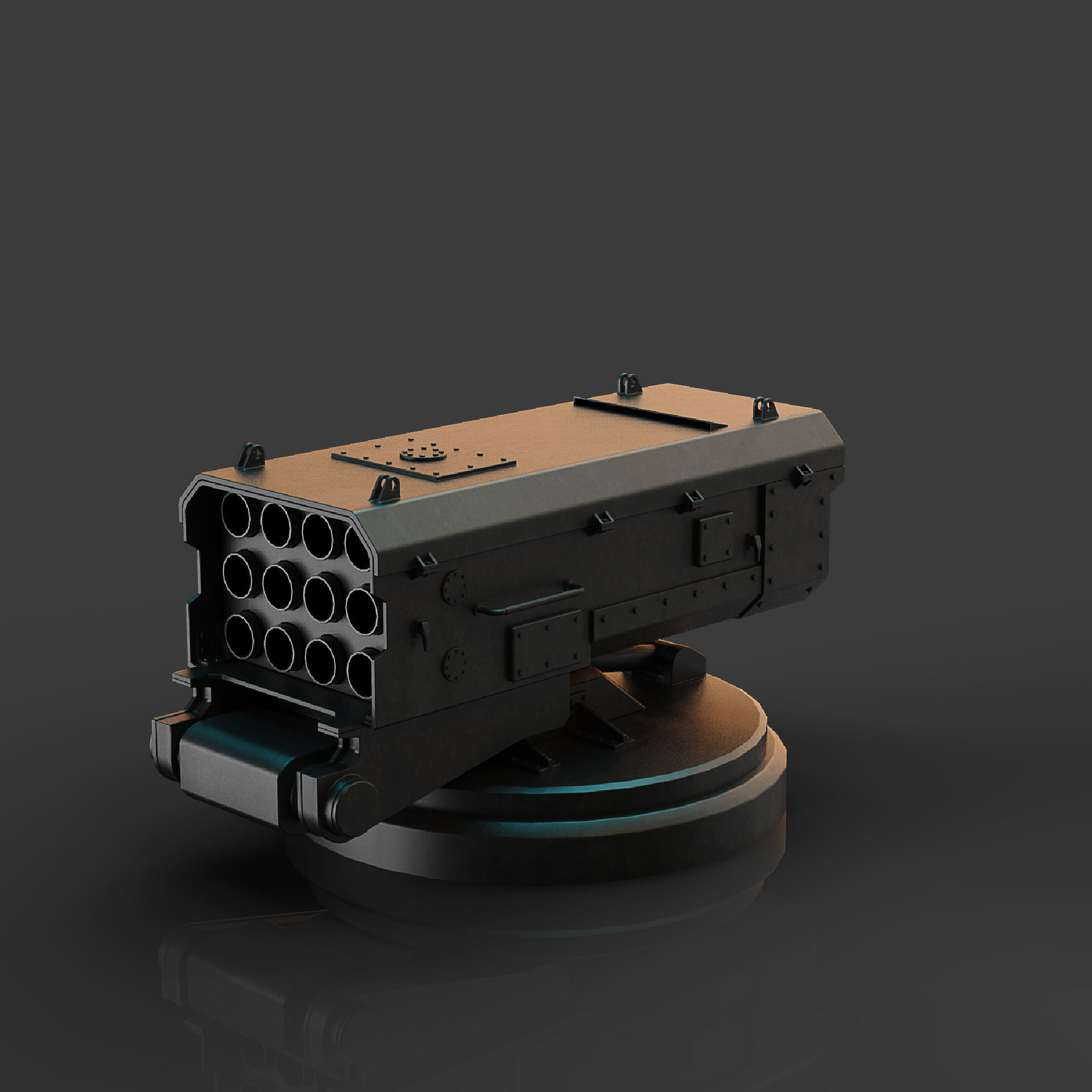 sci-fi missile launcher M-12 3D model | CGTrader