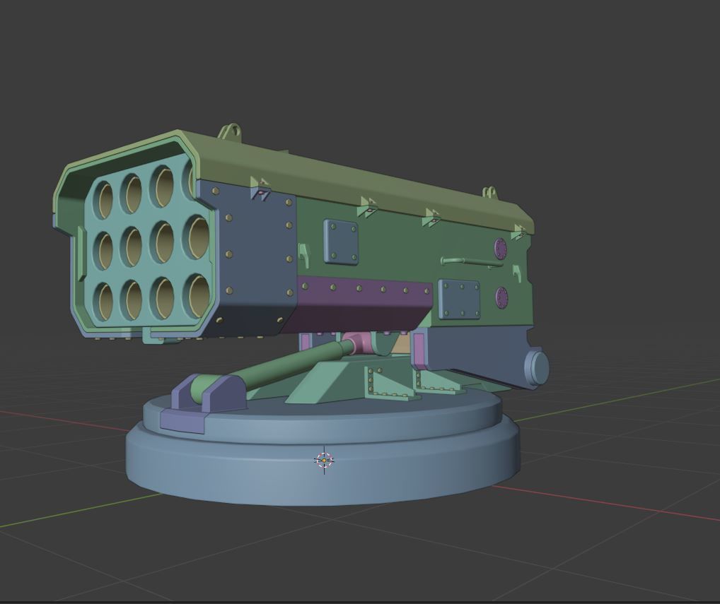 sci-fi missile launcher M-12 3D model | CGTrader