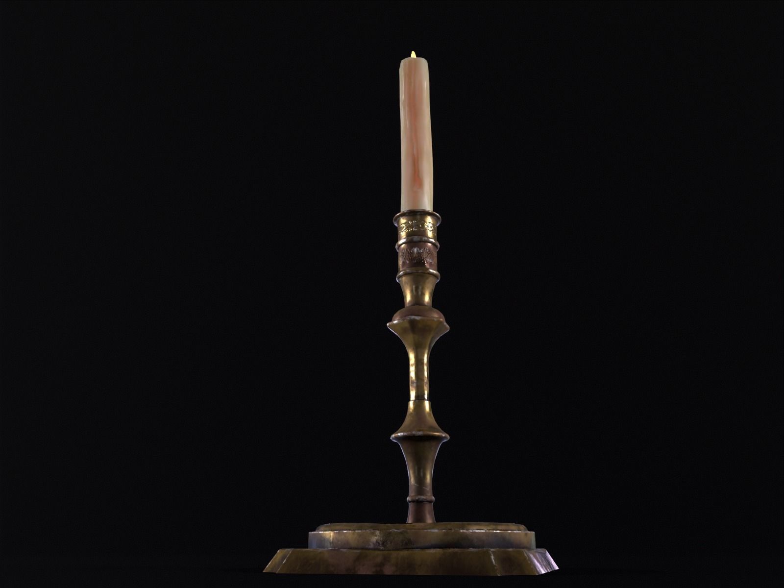 3D model Medieval Elegant Candlestick Holder Stand VR / AR / low-poly ...