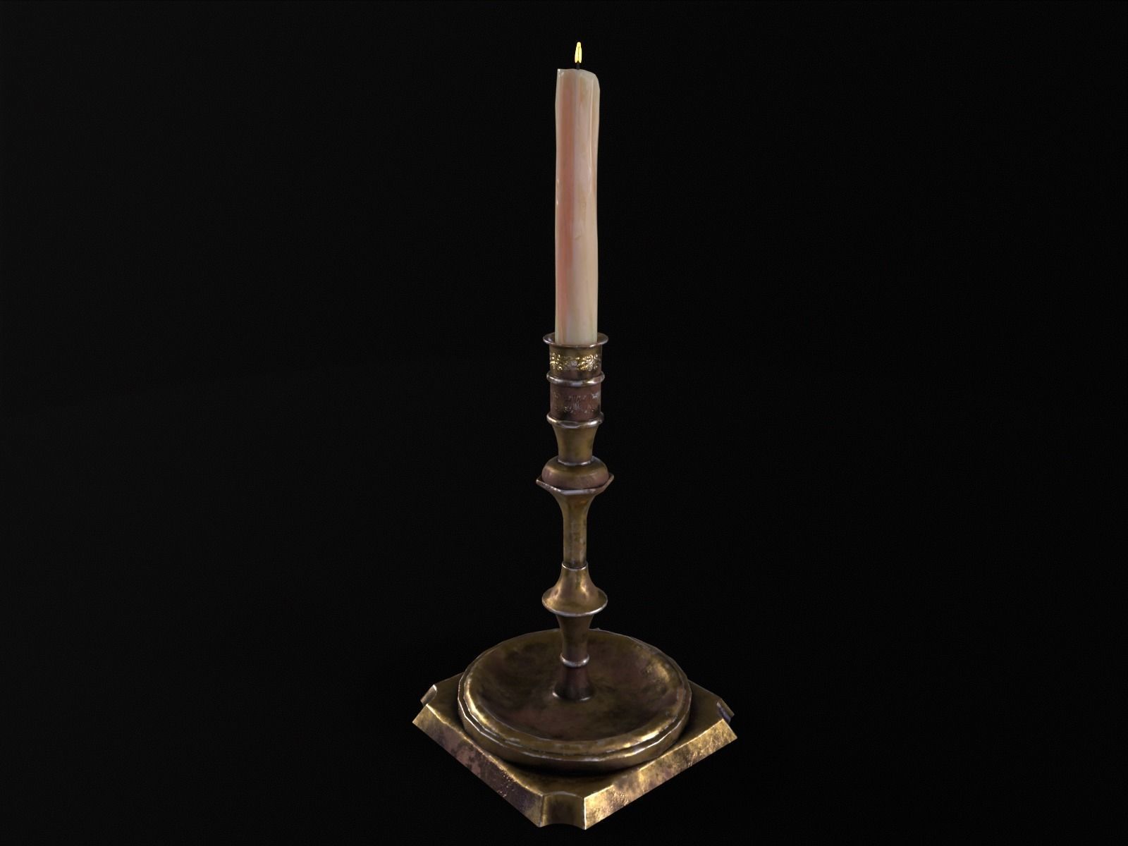 3D model Medieval Elegant Candlestick Holder Stand VR / AR / low-poly ...