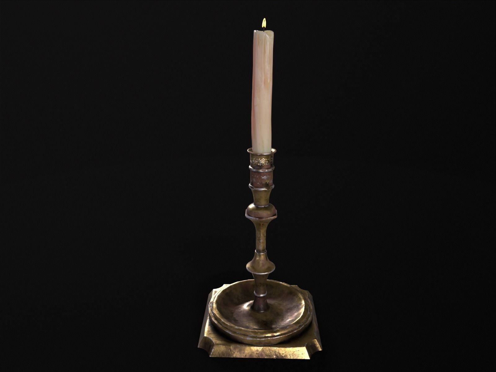 3D model Medieval Elegant Candlestick Holder Stand VR / AR / low-poly ...