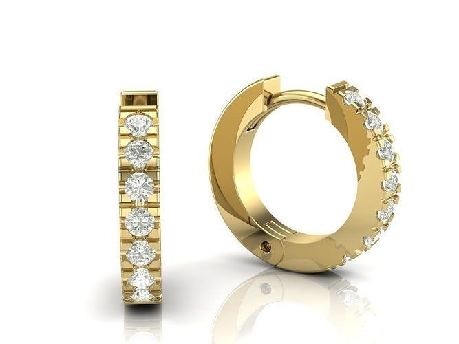 earrings 3D model 3D printable | CGTrader