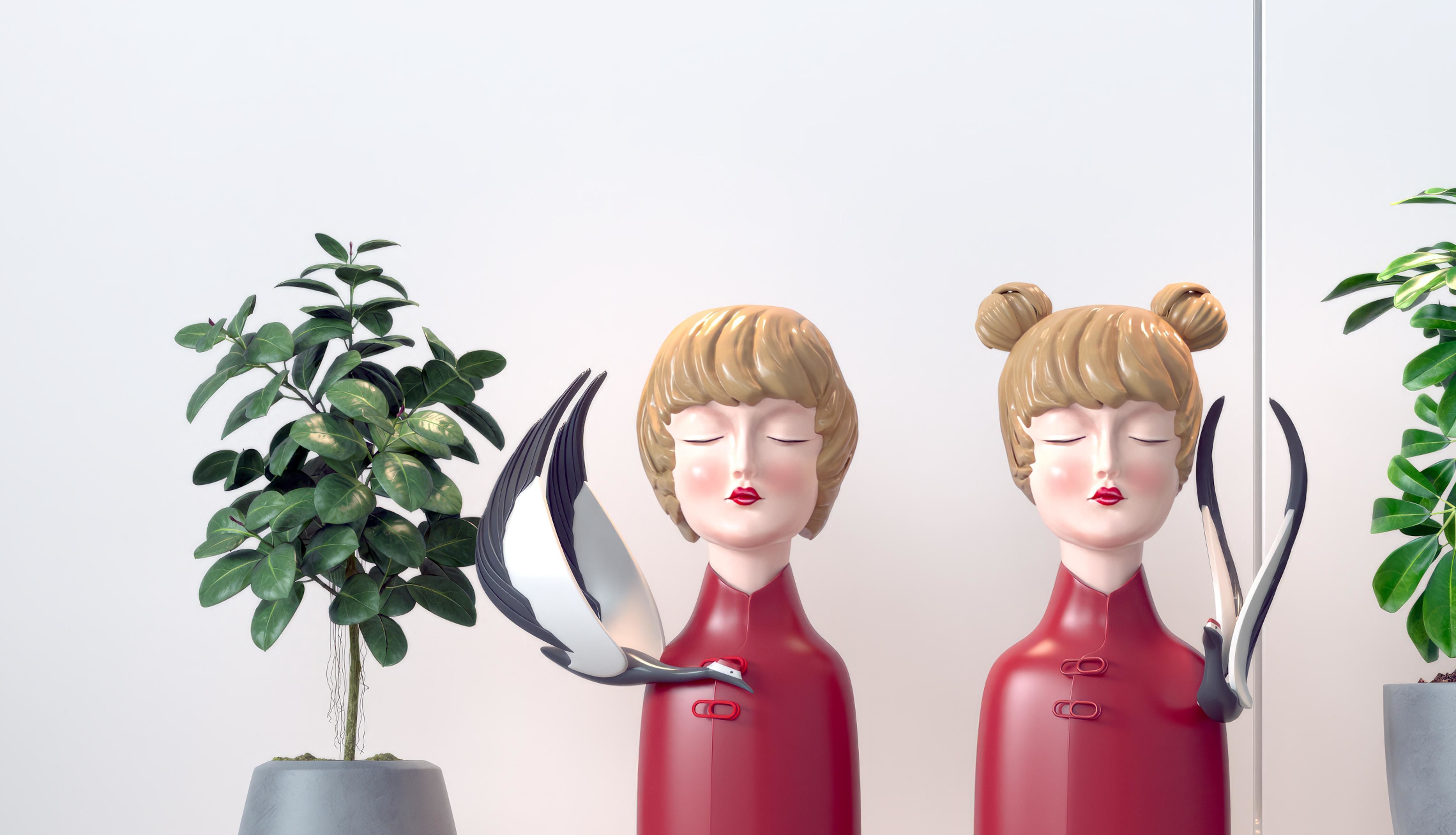 Hanfu Sculpture Decoration Chinese New 3D model | CGTrader