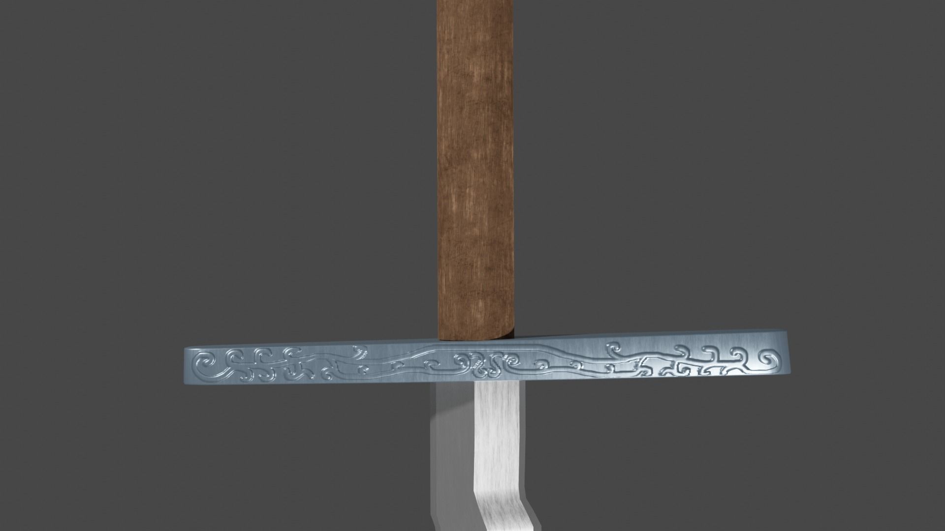 3D model Flamberge sword with Grossmesser handle VR / AR / low-poly ...