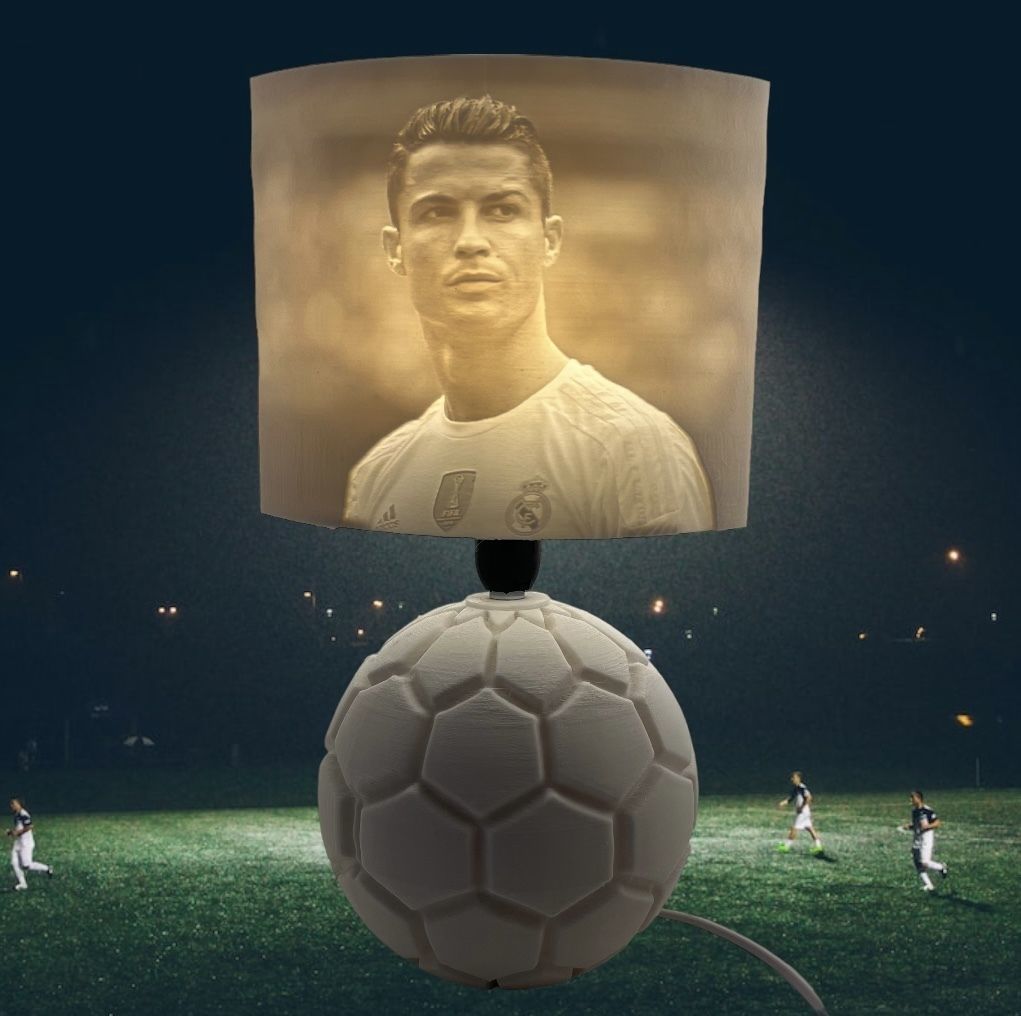 Cristiano Ronaldo Lamp E14 3D model 3D printable | CGTrader